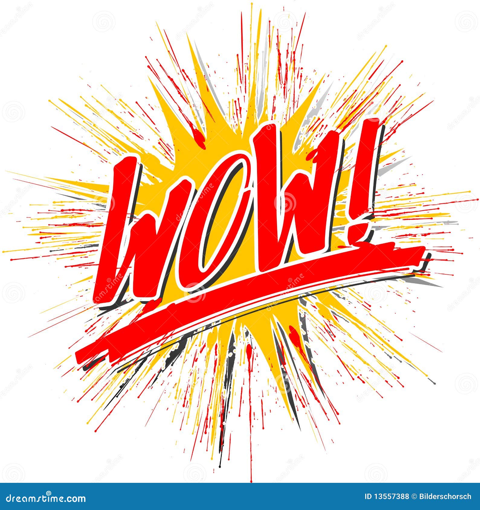 Wow_star_hs stock vector. Illustration of effect, explode - 13557388