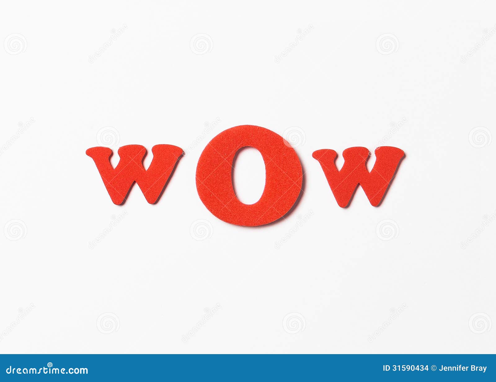 Wow Text in Foam Letters on White Background Stock Photo - Image of ...