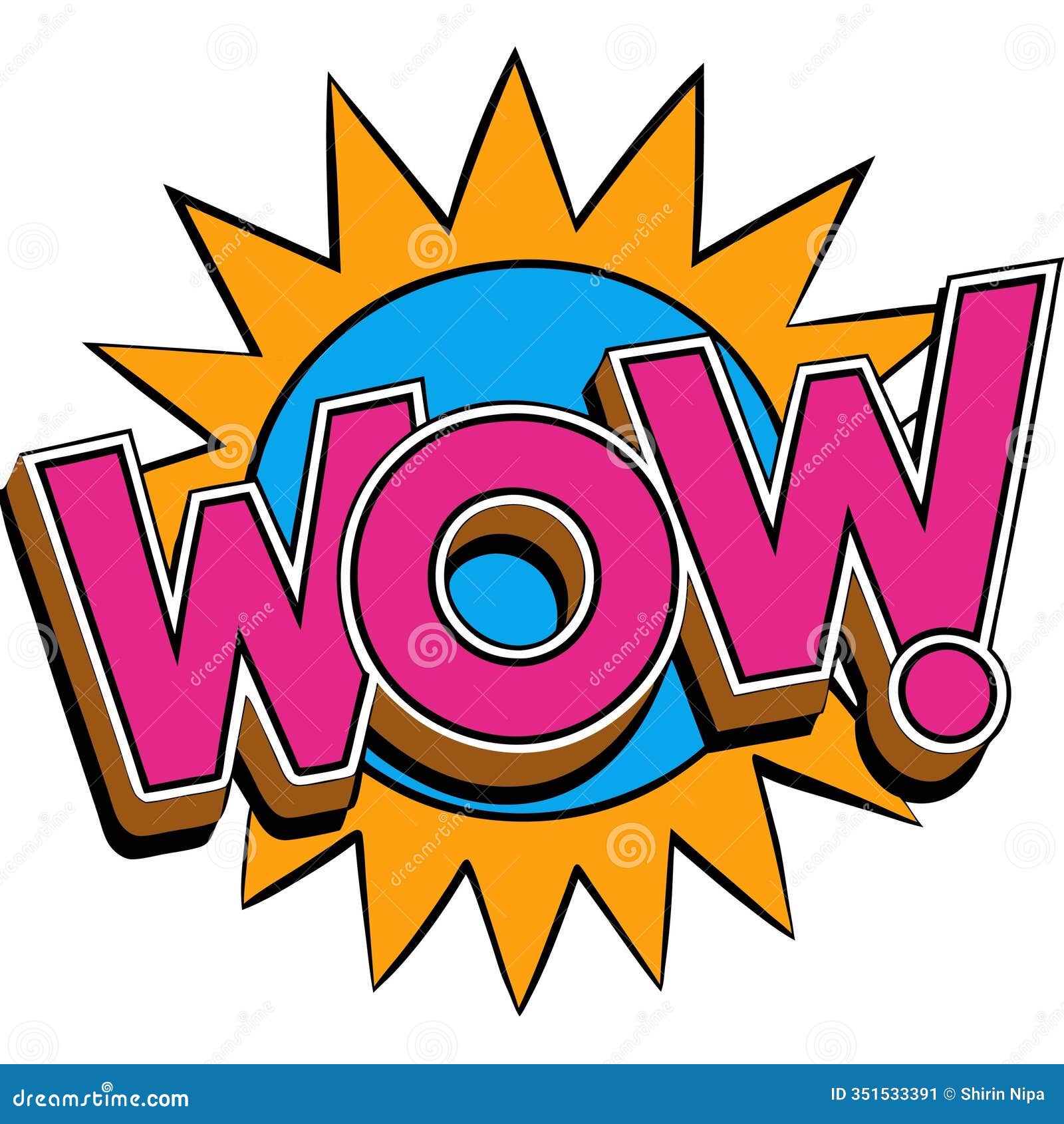 Wow text vector stock illustration. Illustration of icon - 351533391