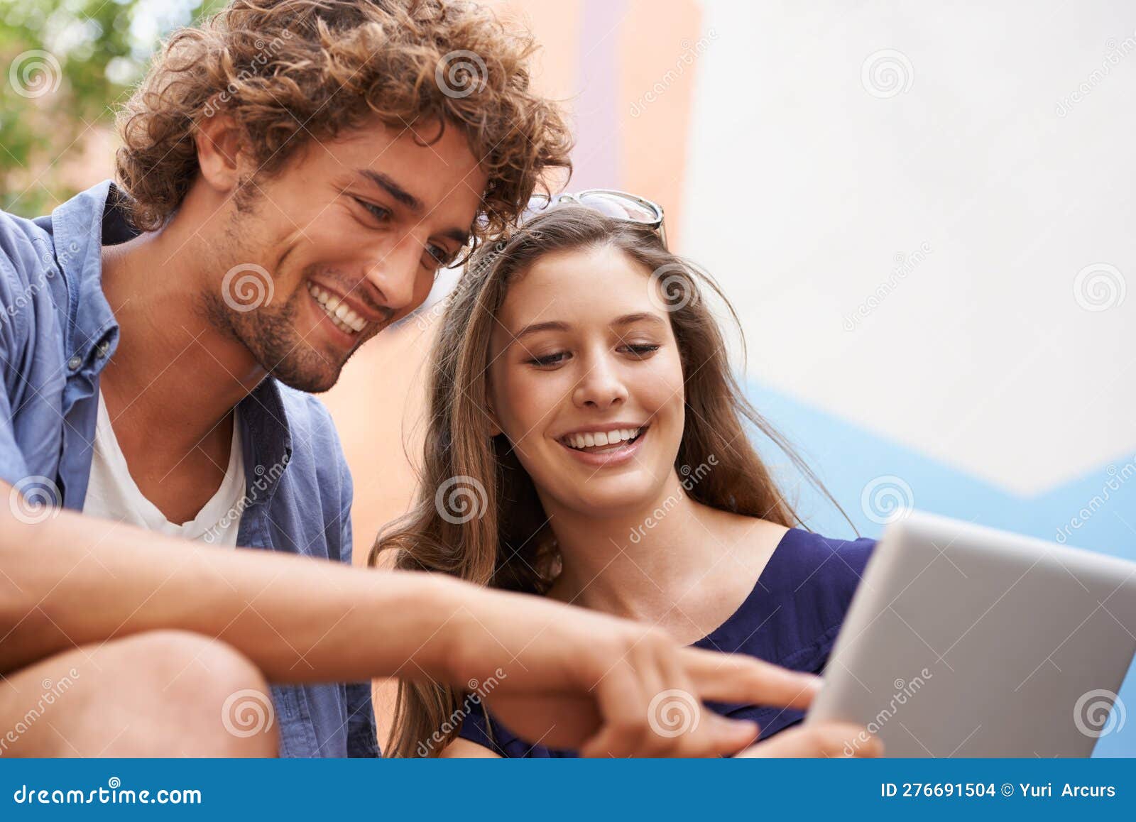 Wow. Thats Neat. Two Young College Students Studying Together. Stock ...