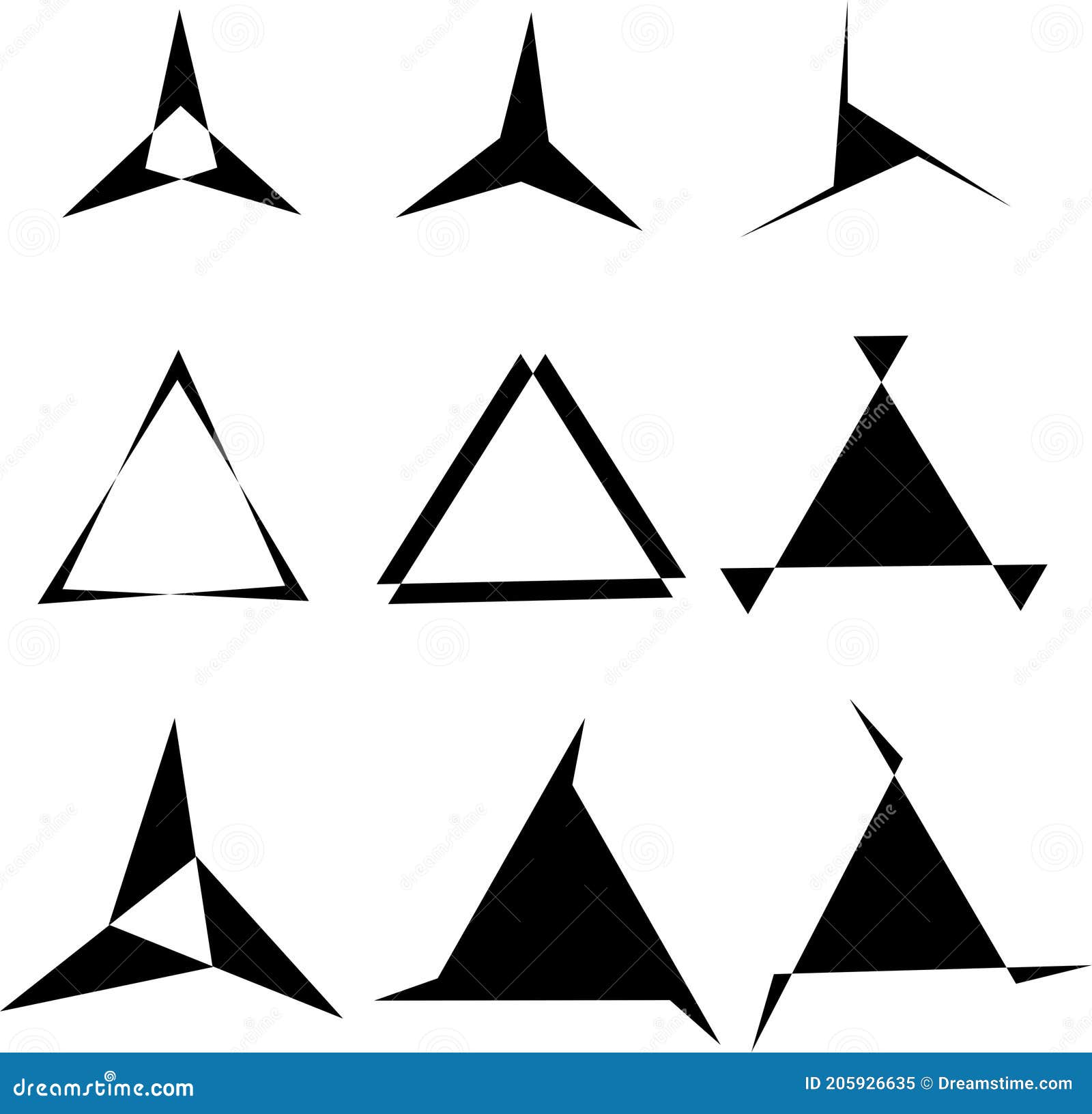 WoW Triangle Star Icon Vector Stock Illustration - Illustration of ...