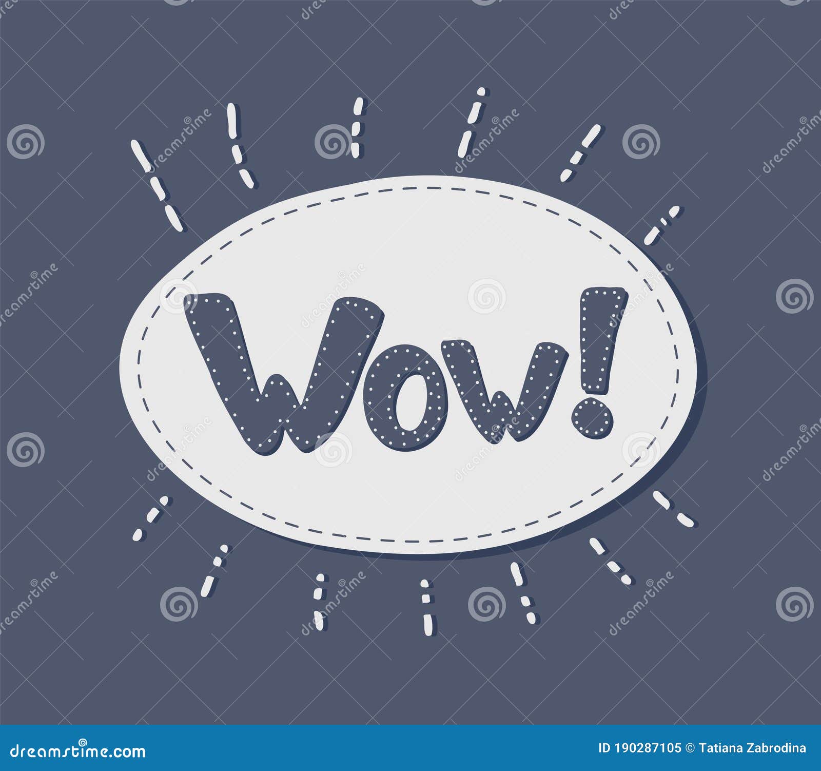 Wow Vector Message in Speech Bubble Stock Vector - Illustration of ...