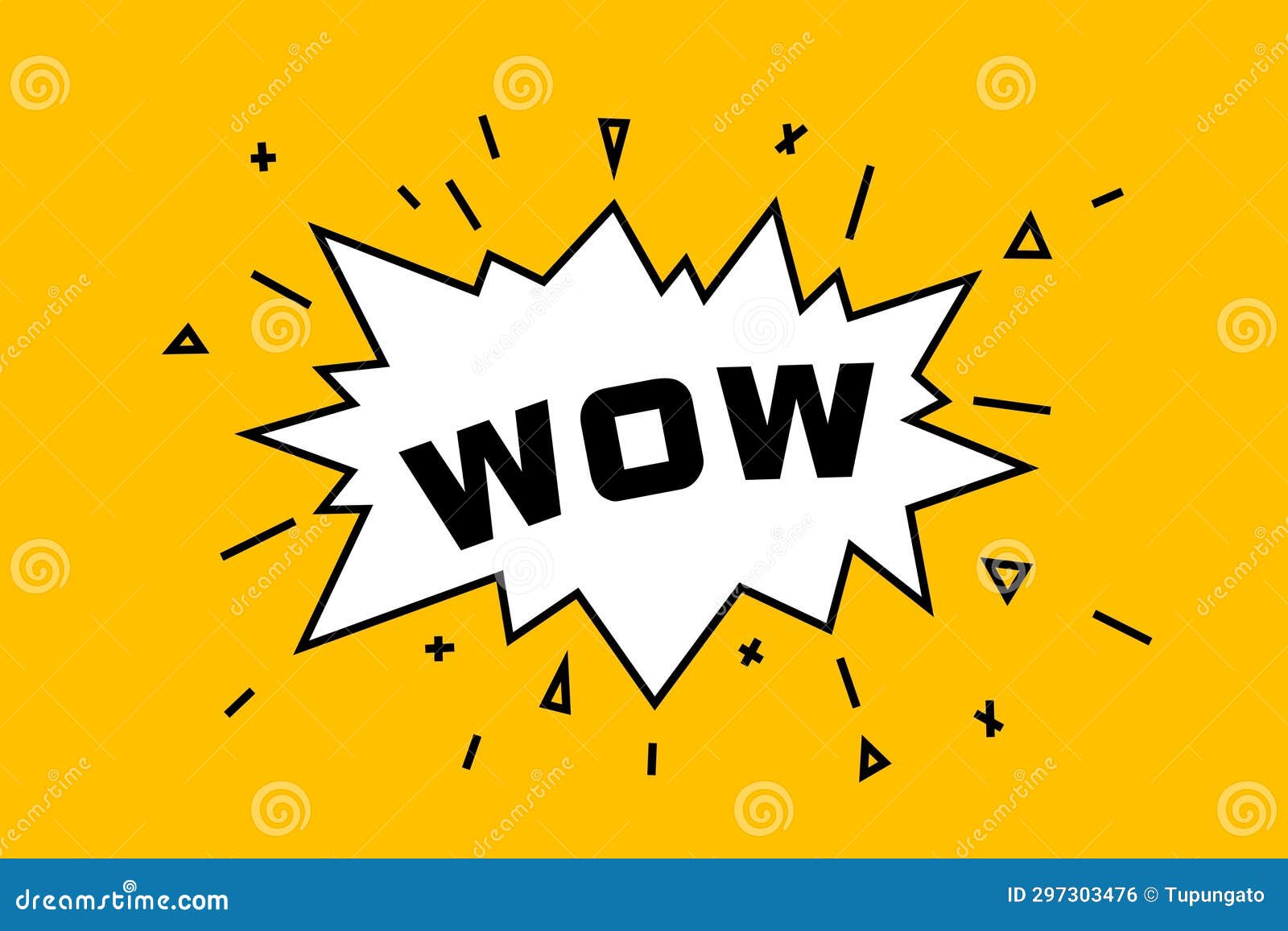 Wow Word in Comic Speech Bubble Boom Stock Vector - Illustration of ...