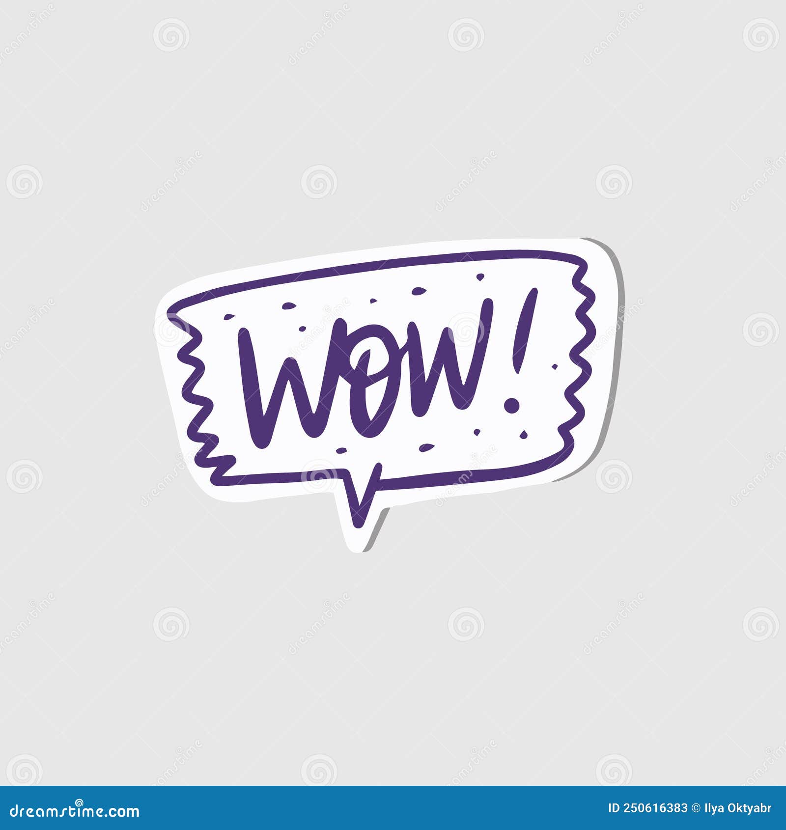 Wow Word. Hand Drawn Modern Calligraphy Script Text Stock Vector ...