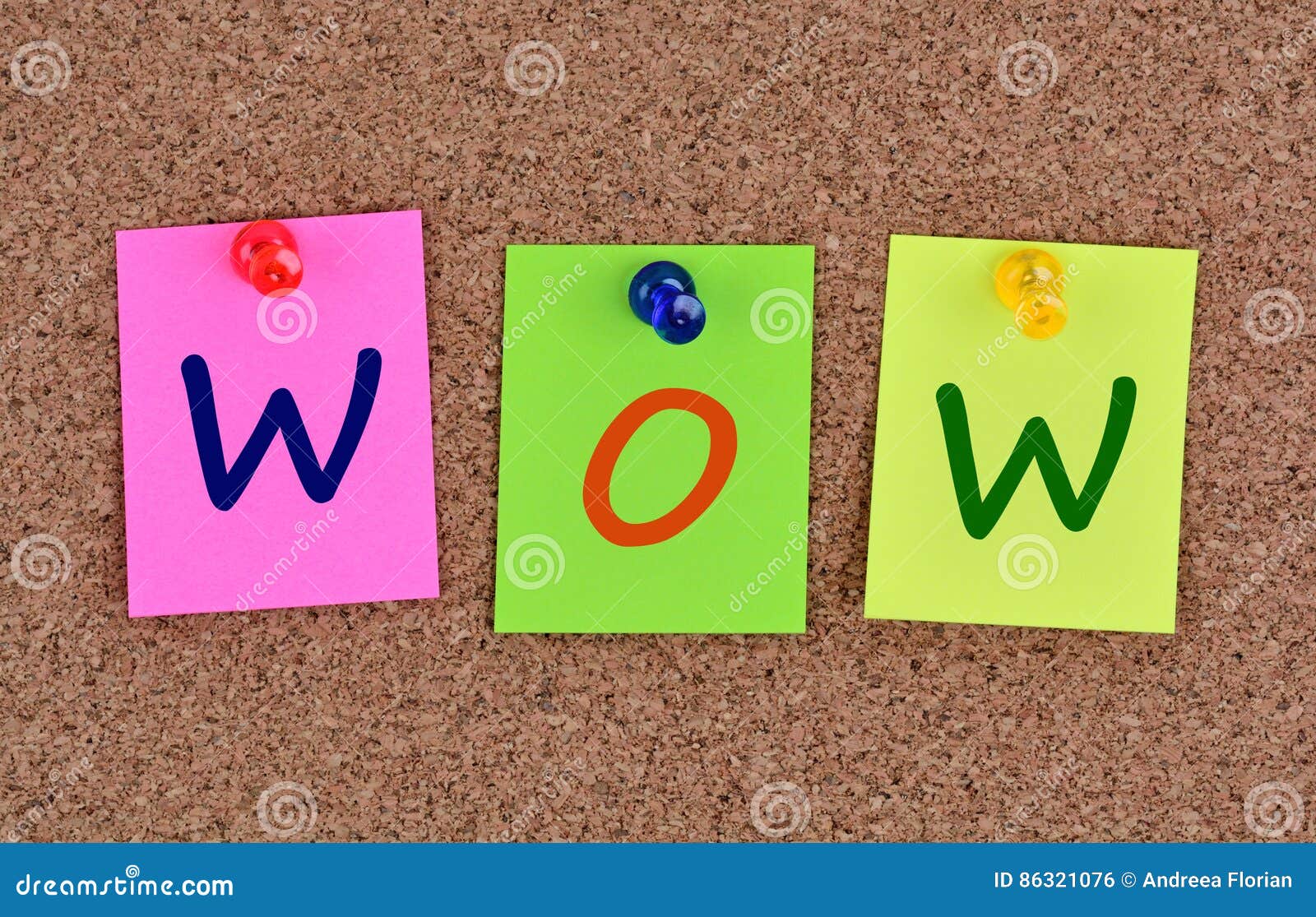 Wow word on notes stock photo. Image of sign, uncertainty - 86321076