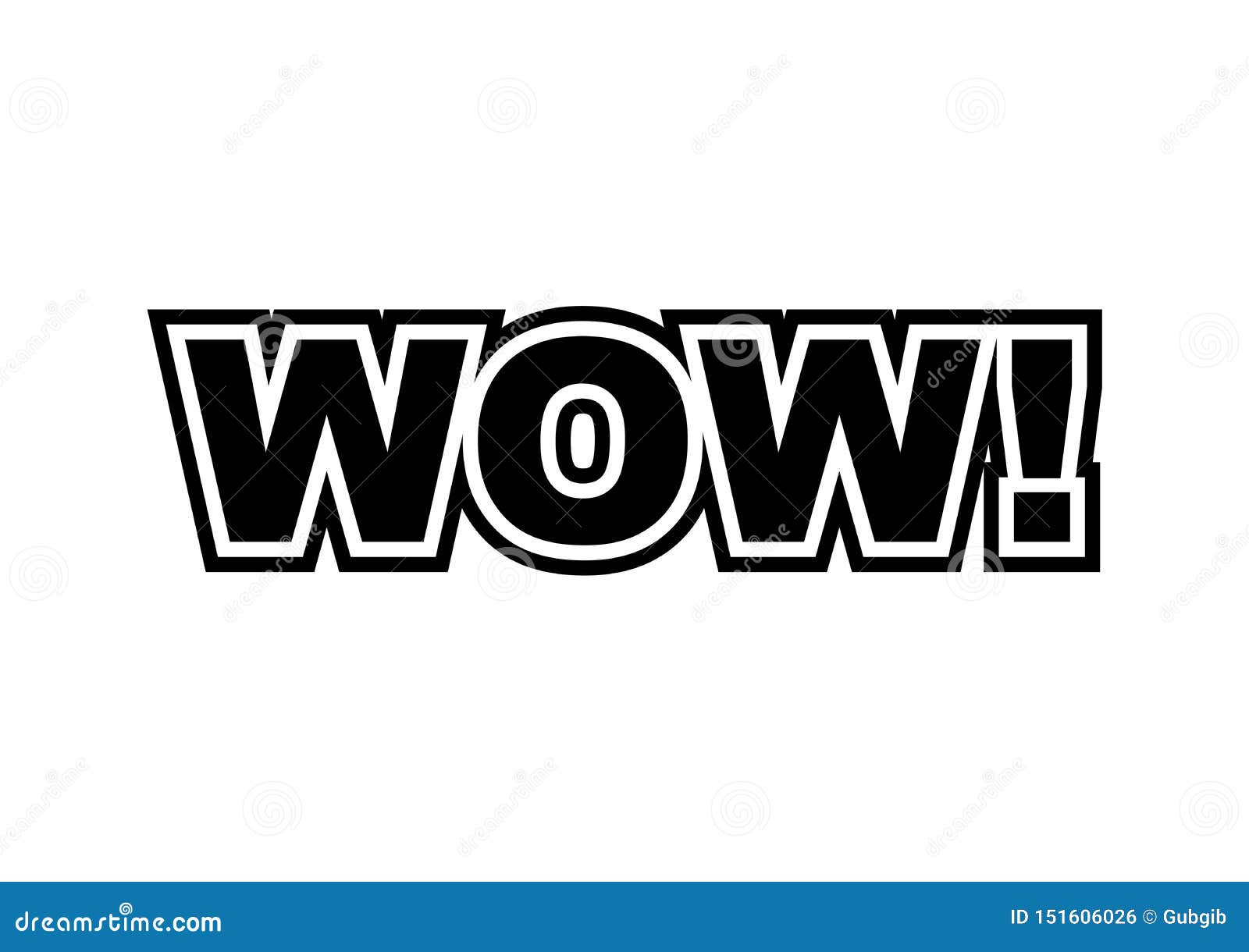 WOW! Word on White Background Stock Vector - Illustration of abstract ...
