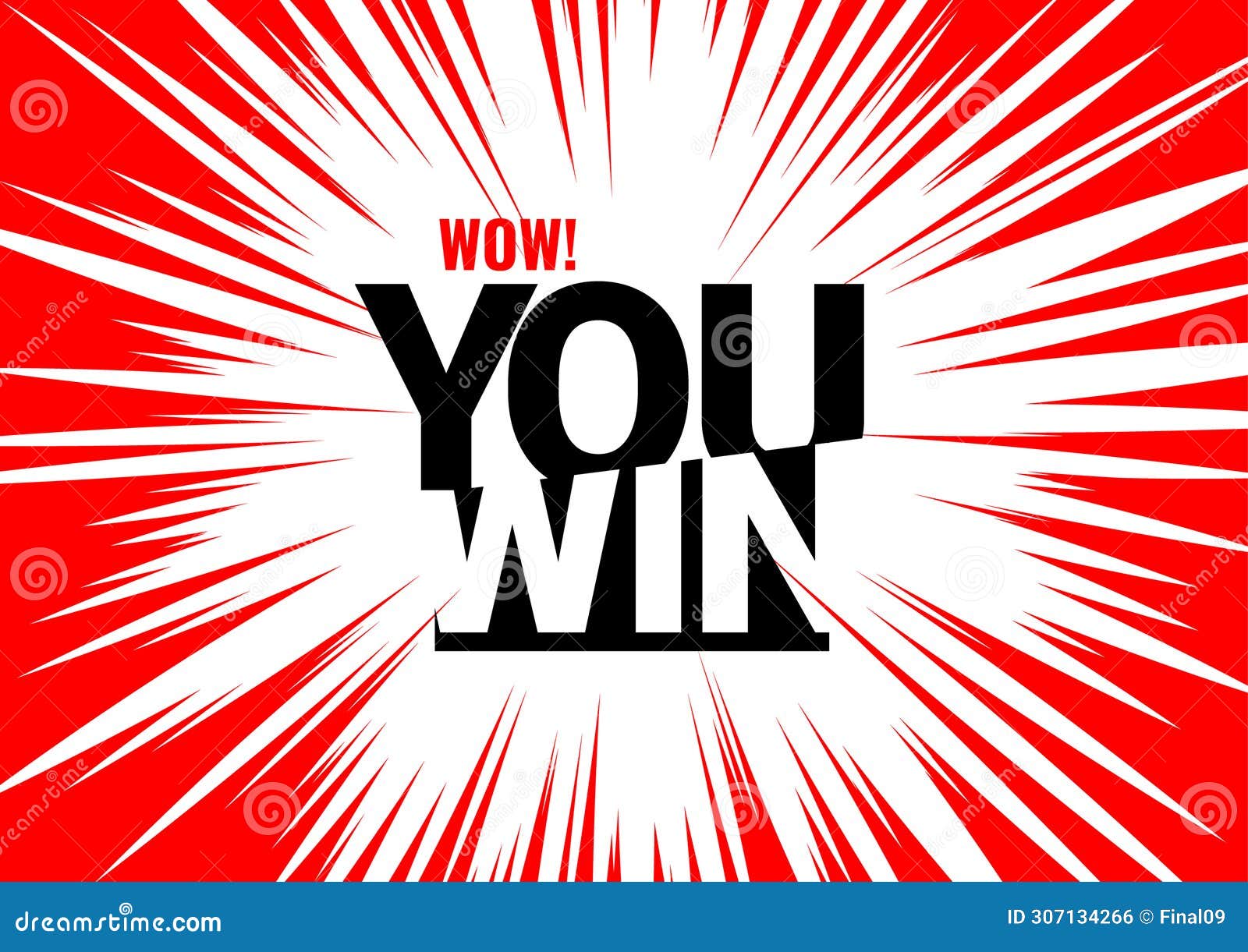 Wow! You win. stock illustration. Illustration of business - 307134266