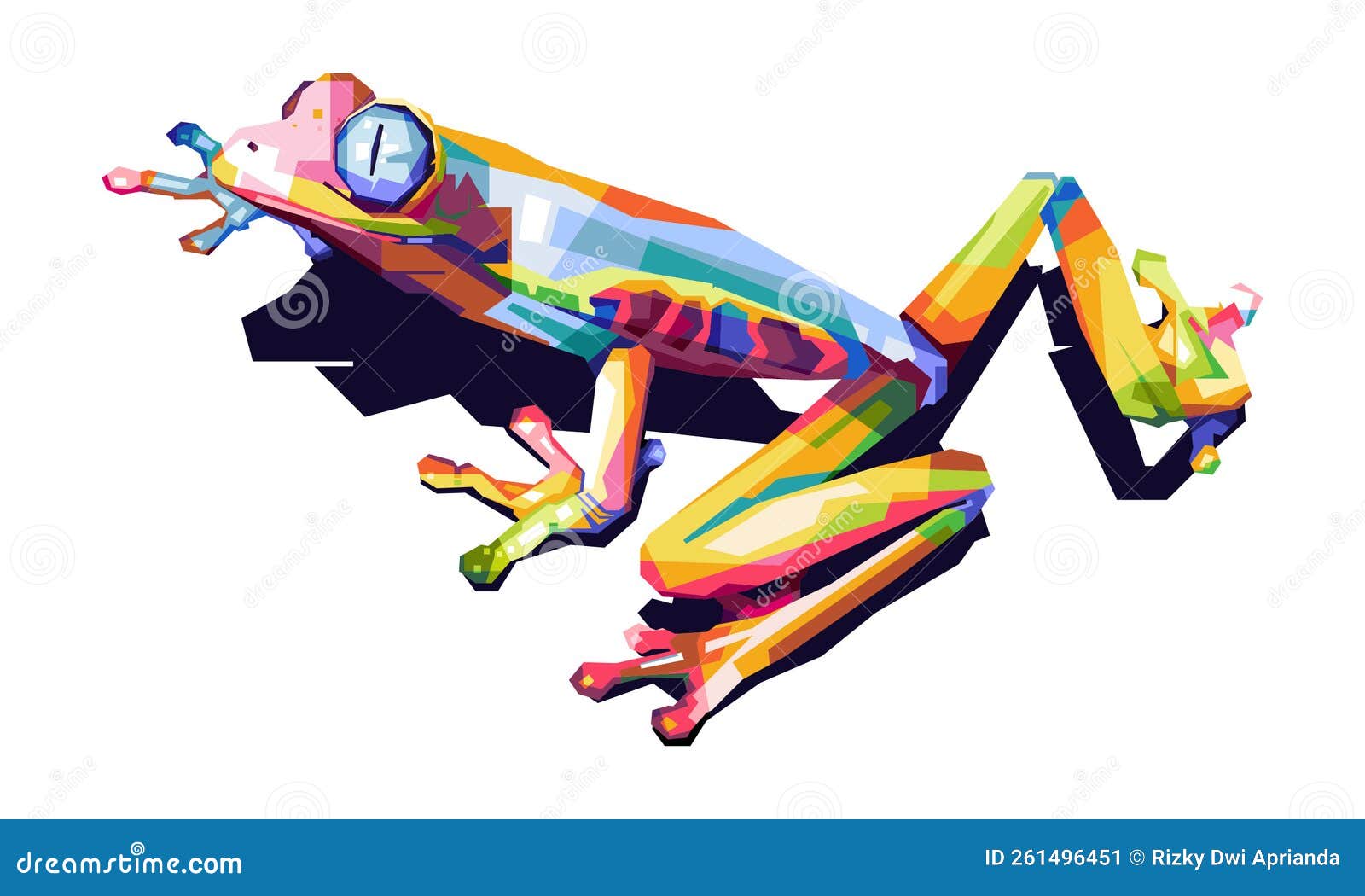 Wpap Design Animal Tree Frog Vector Stock Vector - Illustration of ...