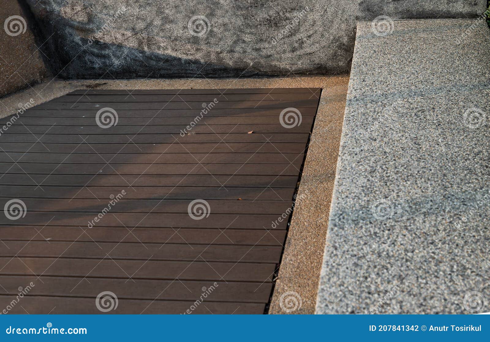 WPC Terrace Decking Boards for Background Stock Photo - Image of grunge ...