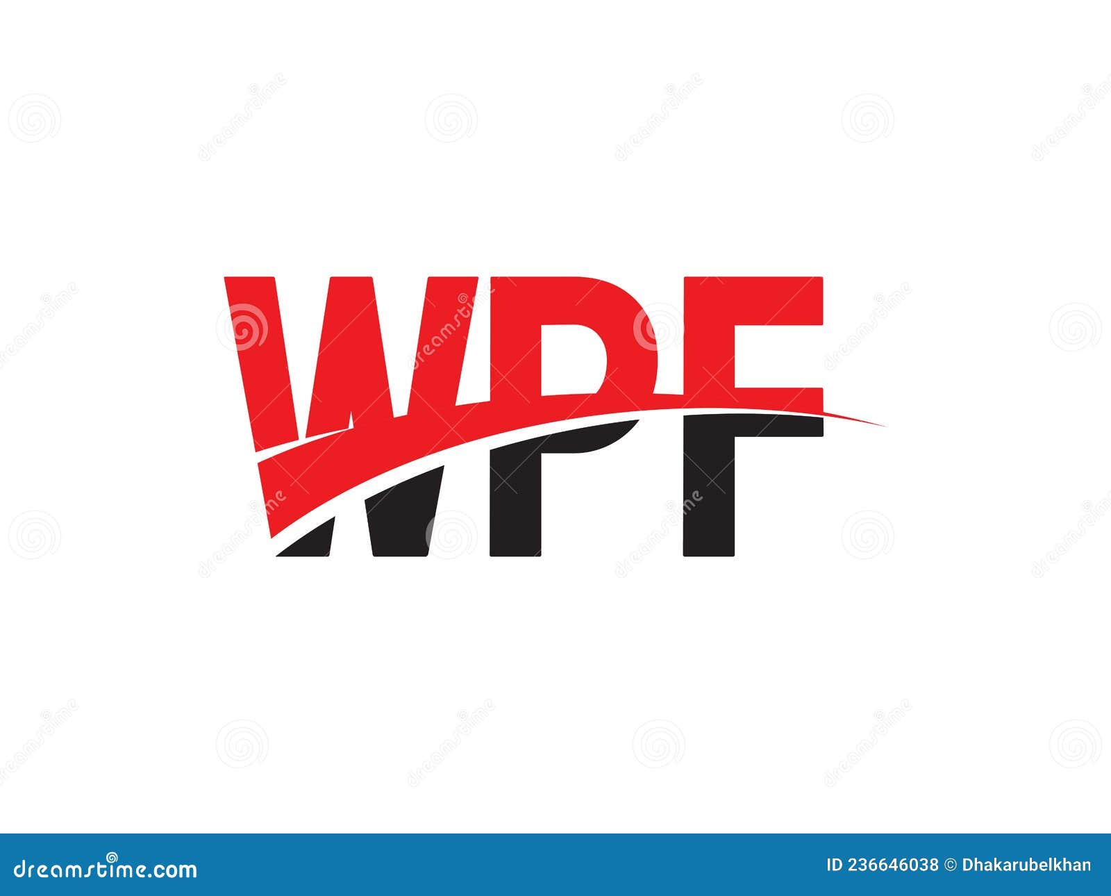 WPF Letter Initial Logo Design Vector Illustration Stock Vector ...