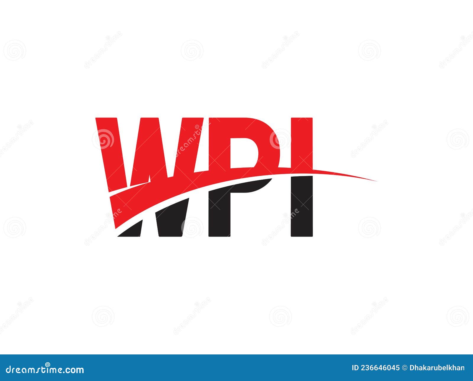 WPI Letter Initial Logo Design Vector Illustration Stock Vector ...