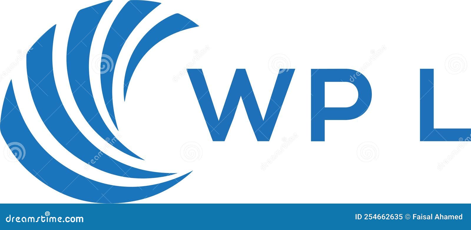 WPL Letter Logo Design on White Background. WPL Creative Circle Letter ...