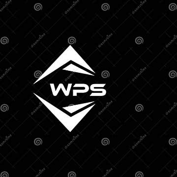 WPS Abstract Technology Logo Design on Black Background. WPS Creative ...