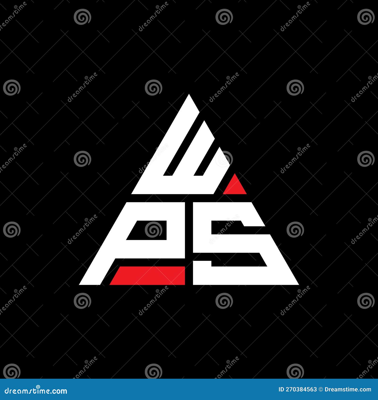 WPS Triangle Letter Logo Design With Triangle Shape. WPS Triangle Logo ...