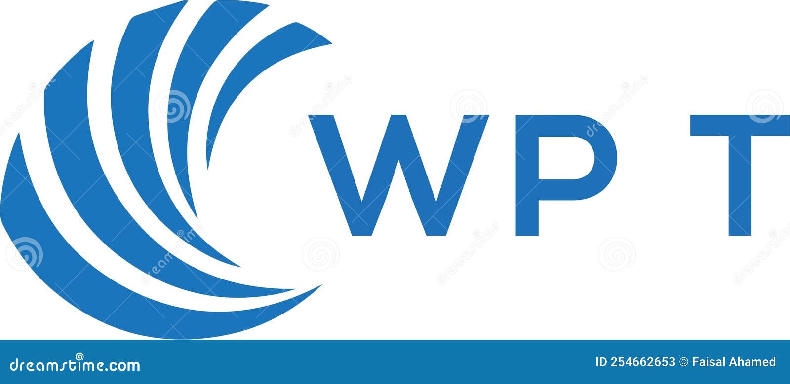 WPT Letter Logo Design on White Background. WPT Creative Circle Letter ...