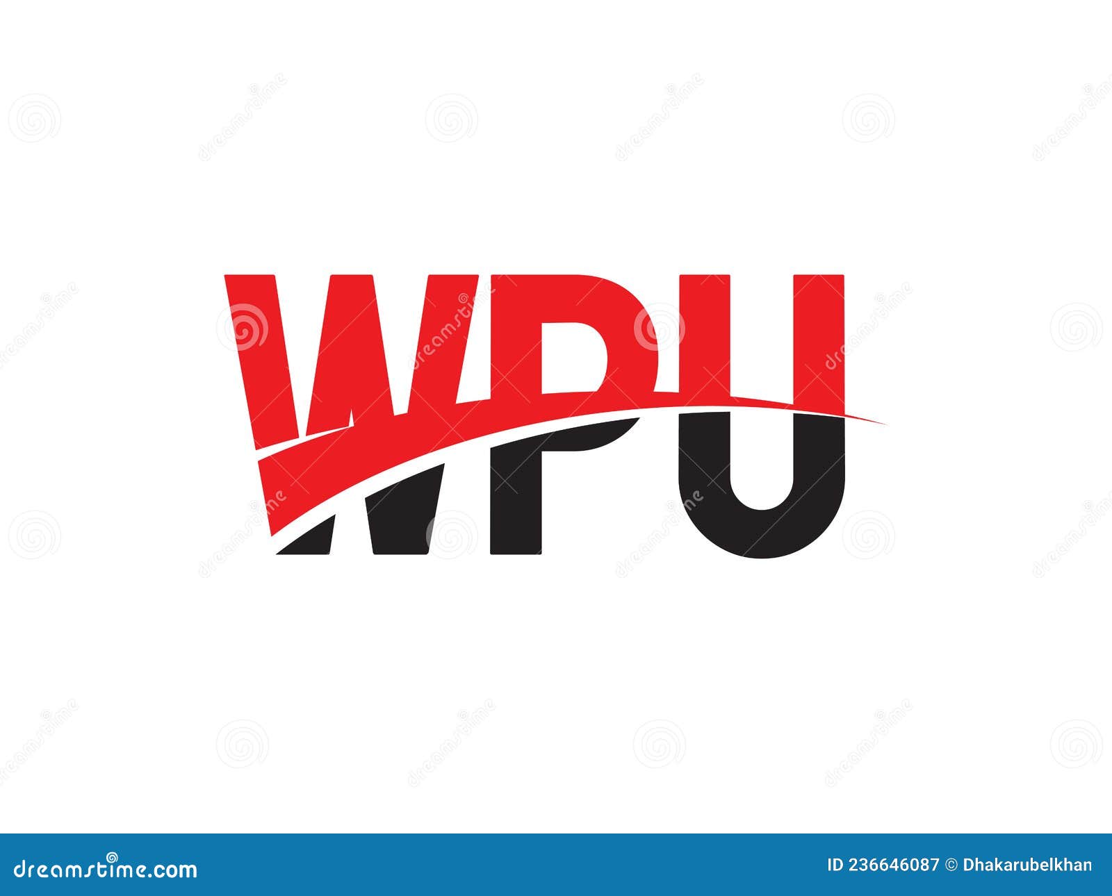WPU Letter Initial Logo Design Vector Illustration Stock Vector ...