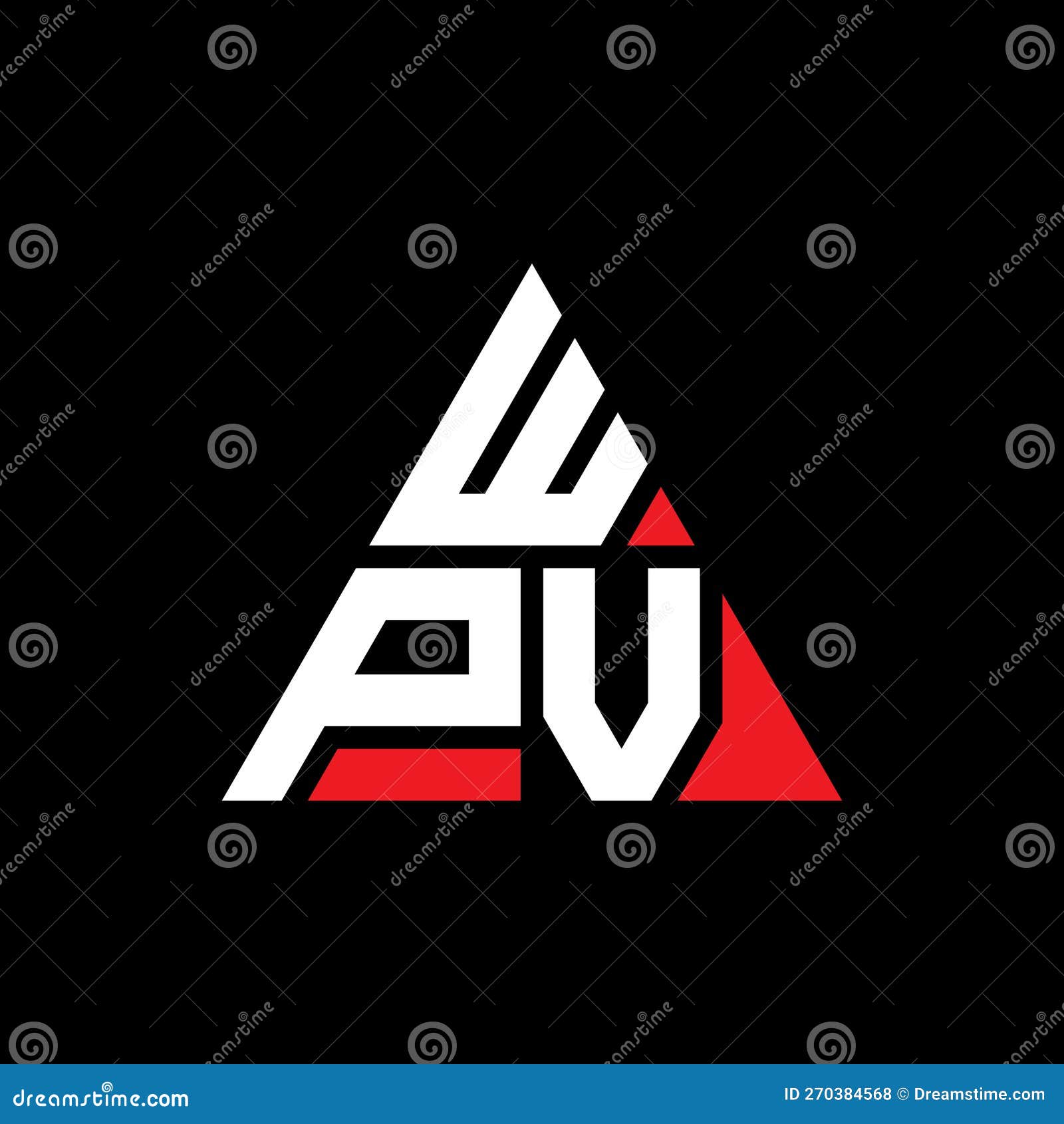 WPV Triangle Letter Logo Design with Triangle Shape. WPV Triangle Logo ...