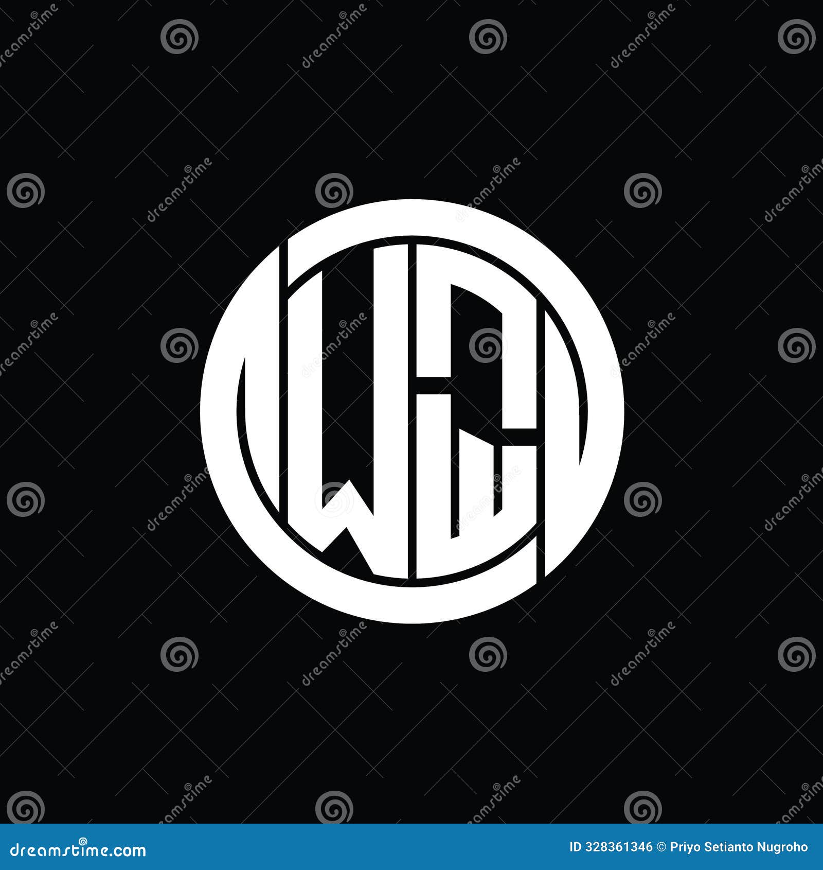 WQ Logo Monogram Shield Inside Circle Shape Vector Images Design ...