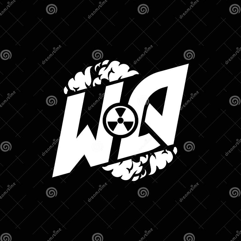WQ Monogram Shape Smoke Style Stock Vector - Illustration of signature ...