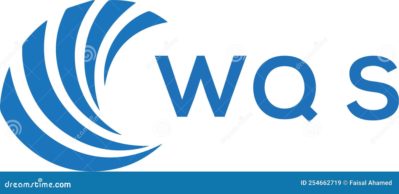 WQS Letter Logo Design on White Background. WQS Creative Circle Letter ...
