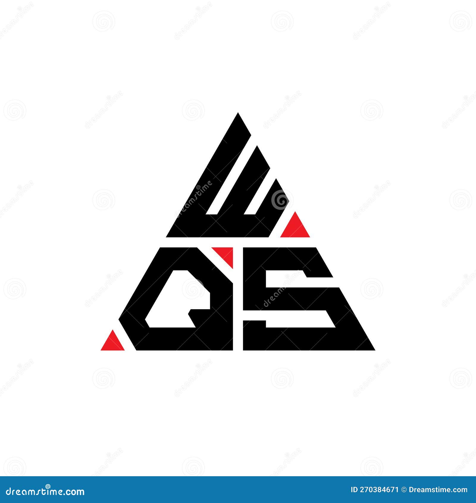 WQS Triangle Letter Logo Design with Triangle Shape. WQS Triangle Logo ...