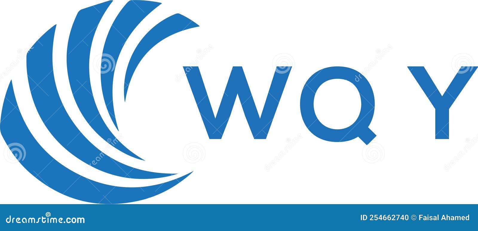 WQY Letter Logo Design on White Background. WQY Creative Circle Letter ...