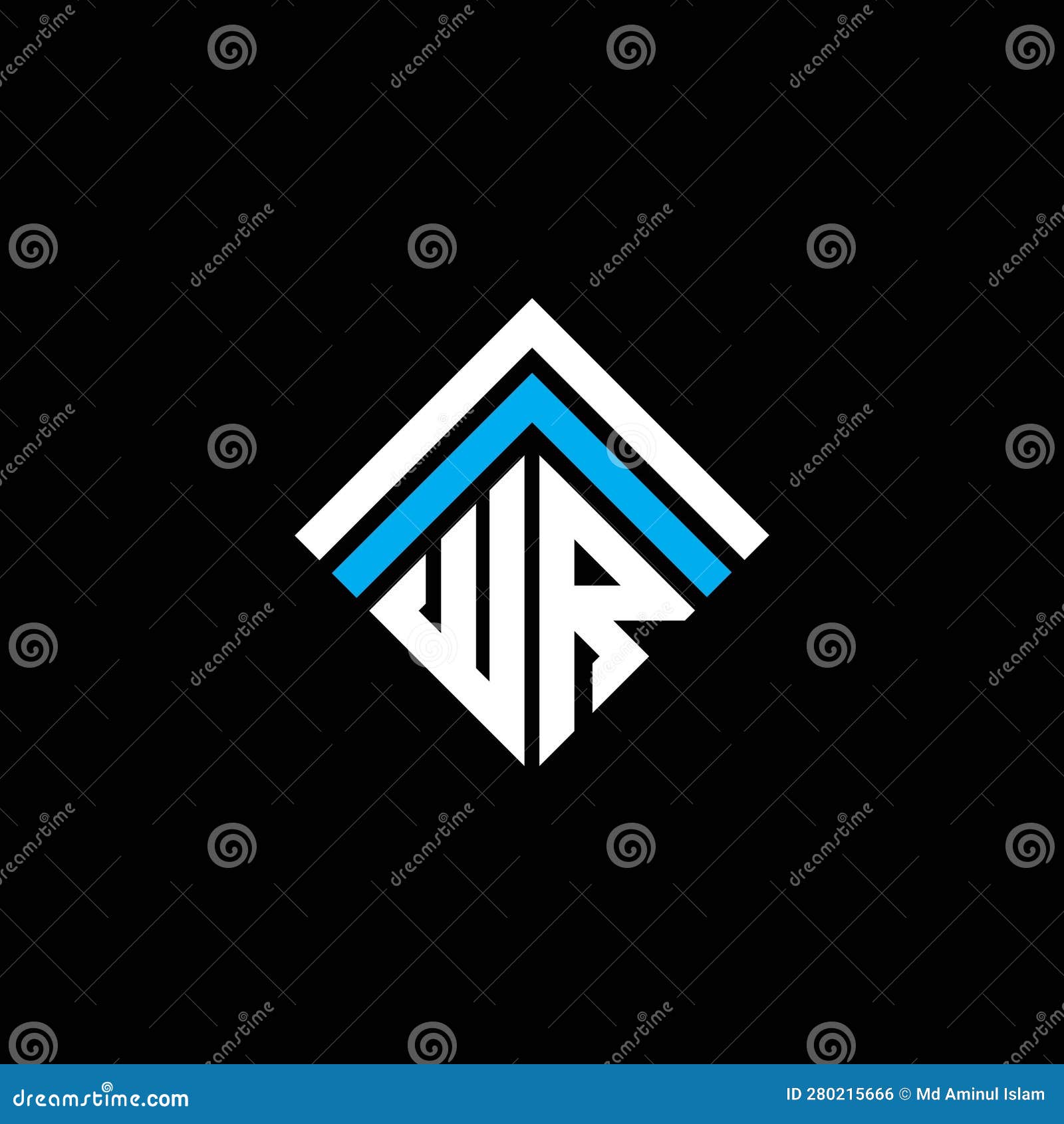 WR Letter Logo Creative Design with Vector Graphic, WR Stock Vector ...