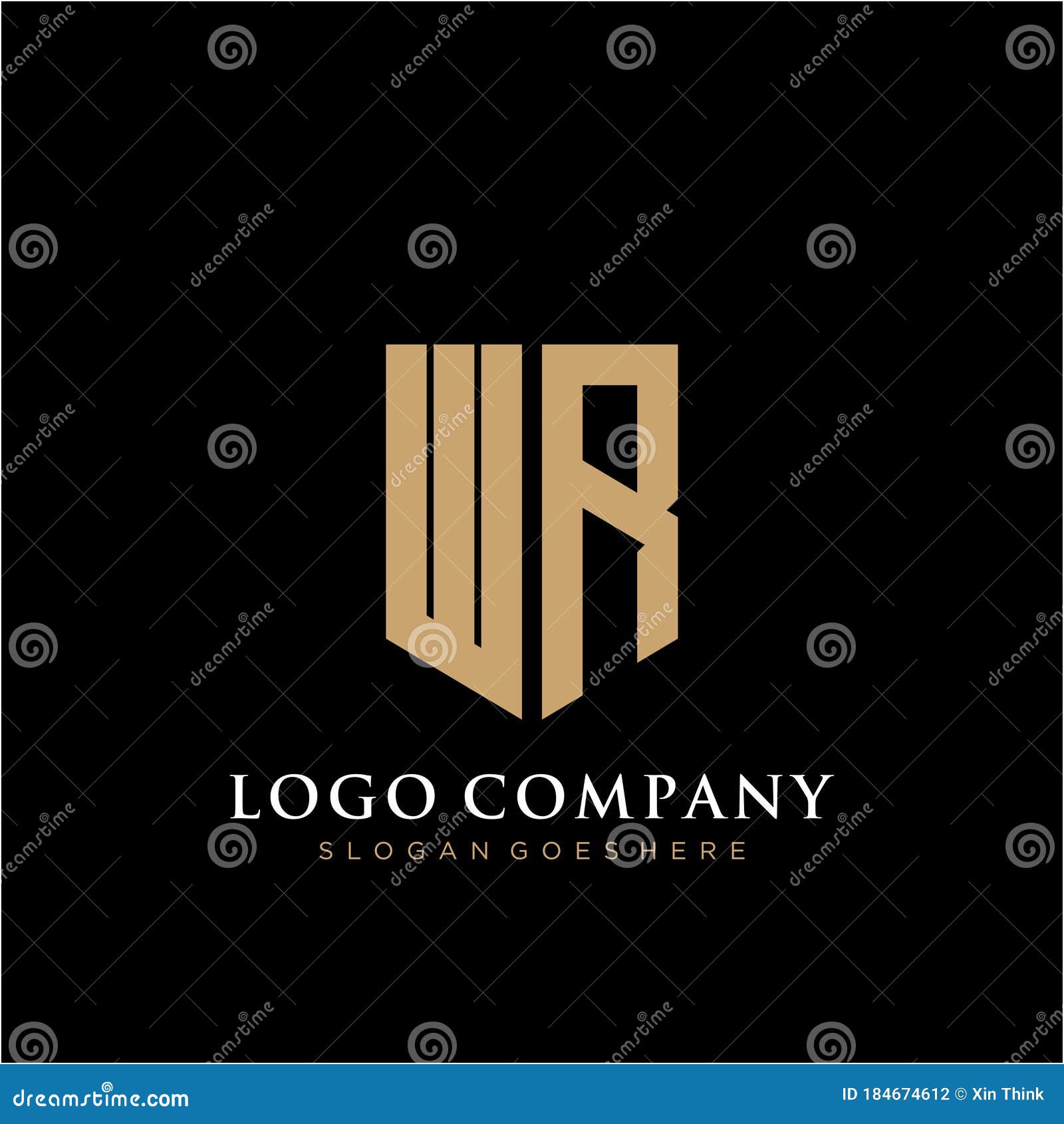 WR Letter Logo Icon Design Template Elements Stock Vector ...