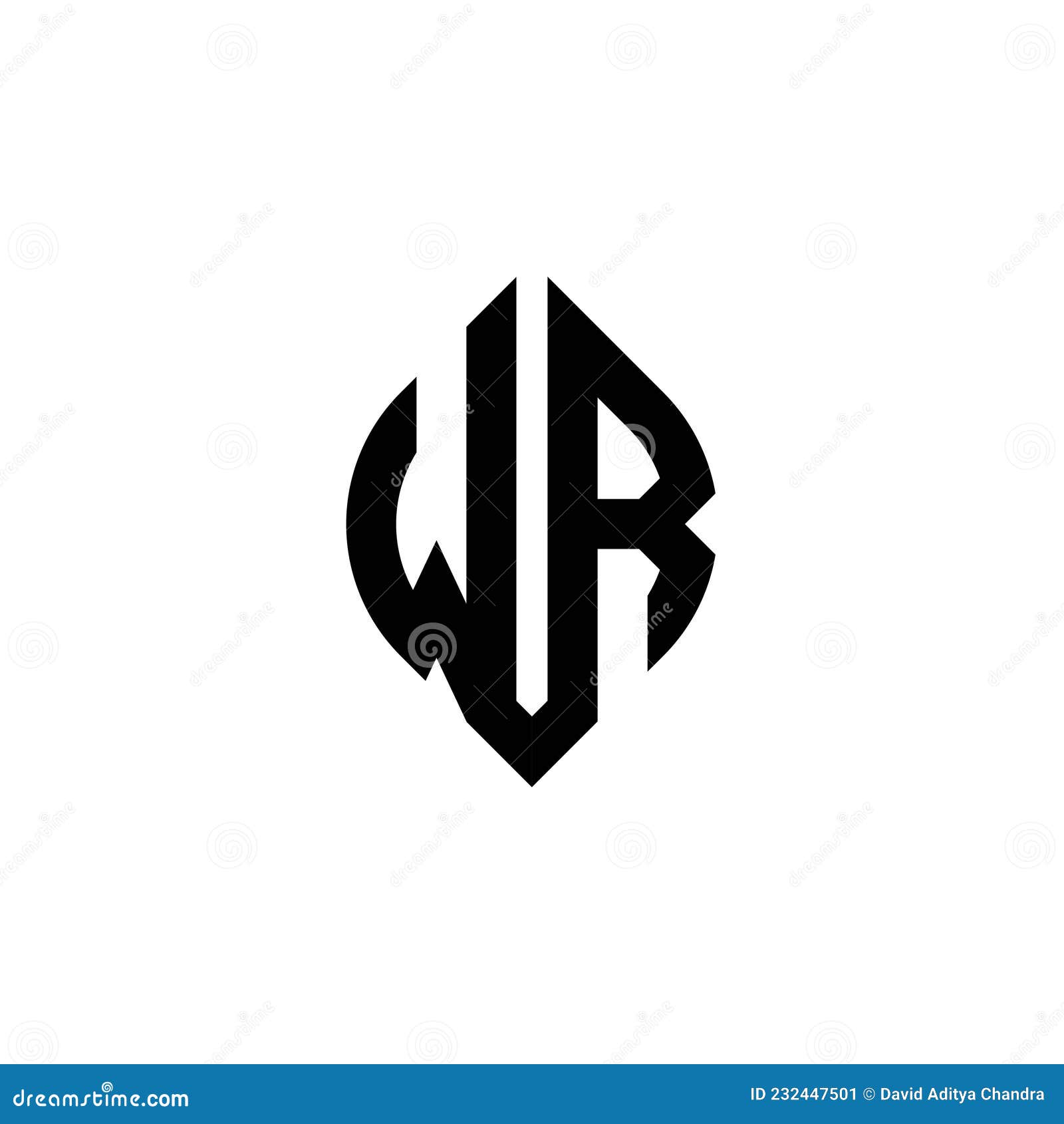 WR Logo Monogram Geometric Shape Style Stock Vector - Illustration of ...