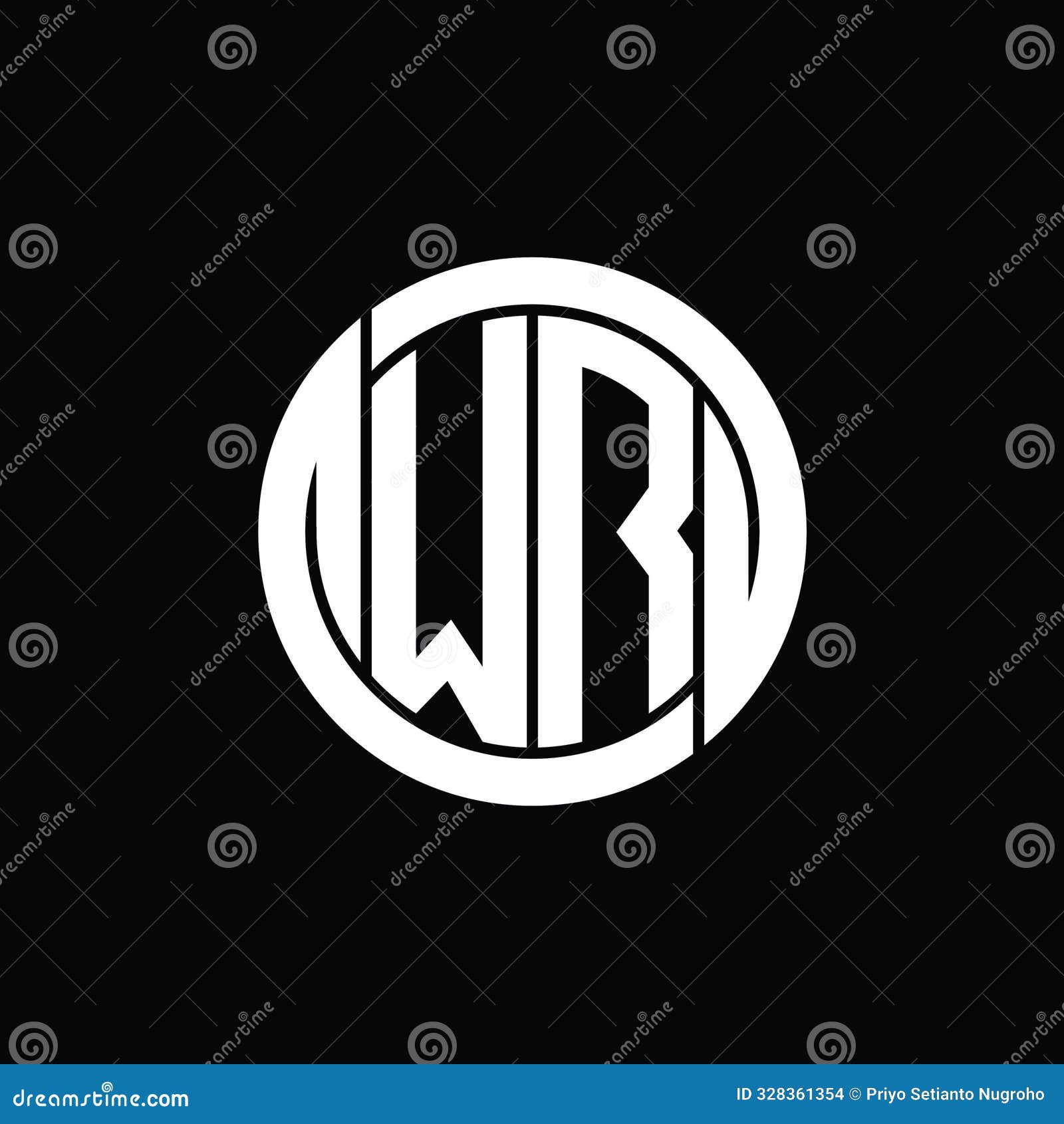 WR Logo Monogram Shield Inside Circle Shape Vector Images Design ...