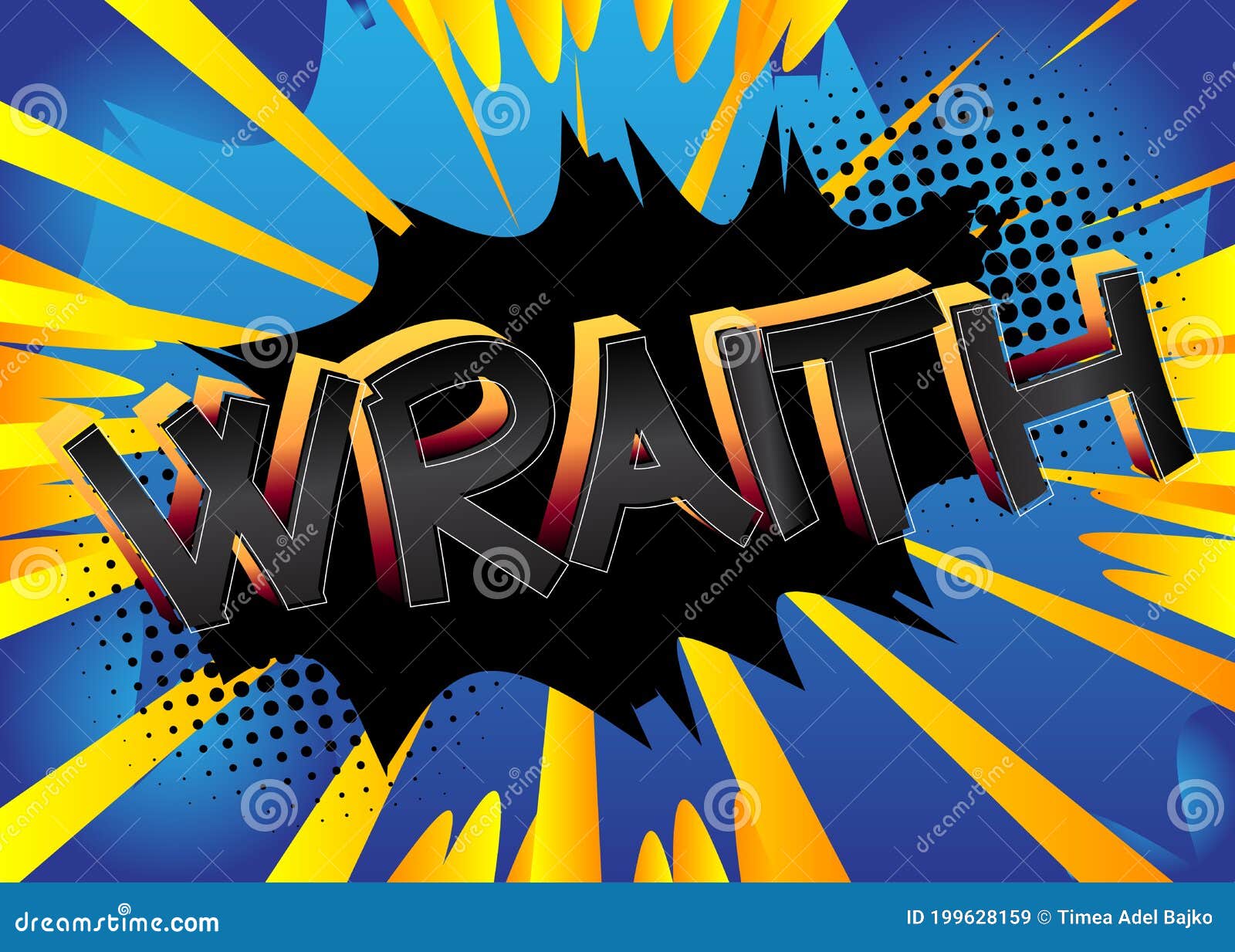 Wraith Comic Book Style Cartoon Word Stock Vector - Illustration of ...