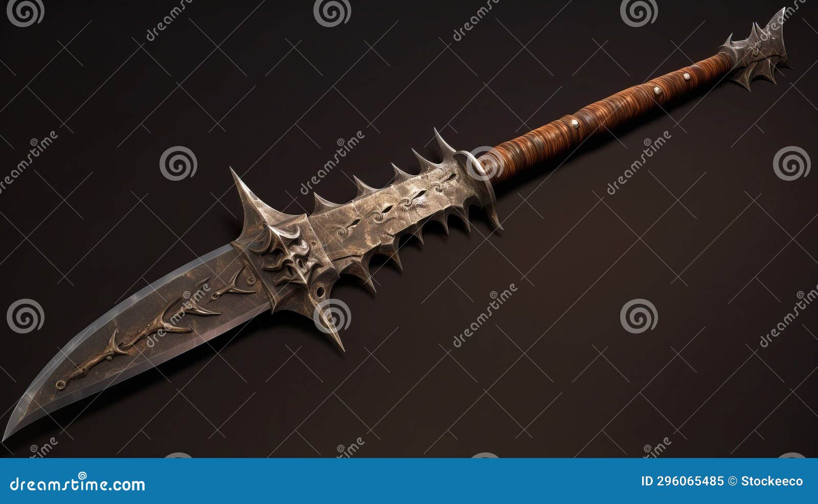 Ornate Tainted Sword with Spikes - Brutal Action Fantasy Weapon Stock ...