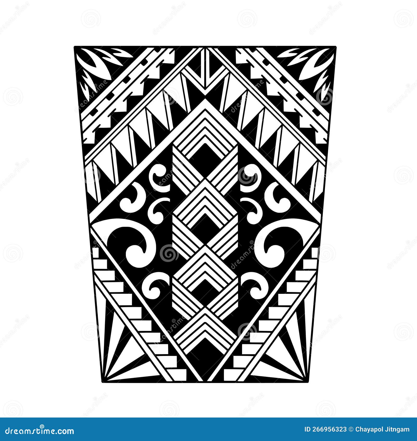 Wrap Around Arm Polynesian Tattoo Design. Pattern Aboriginal Samoan ...