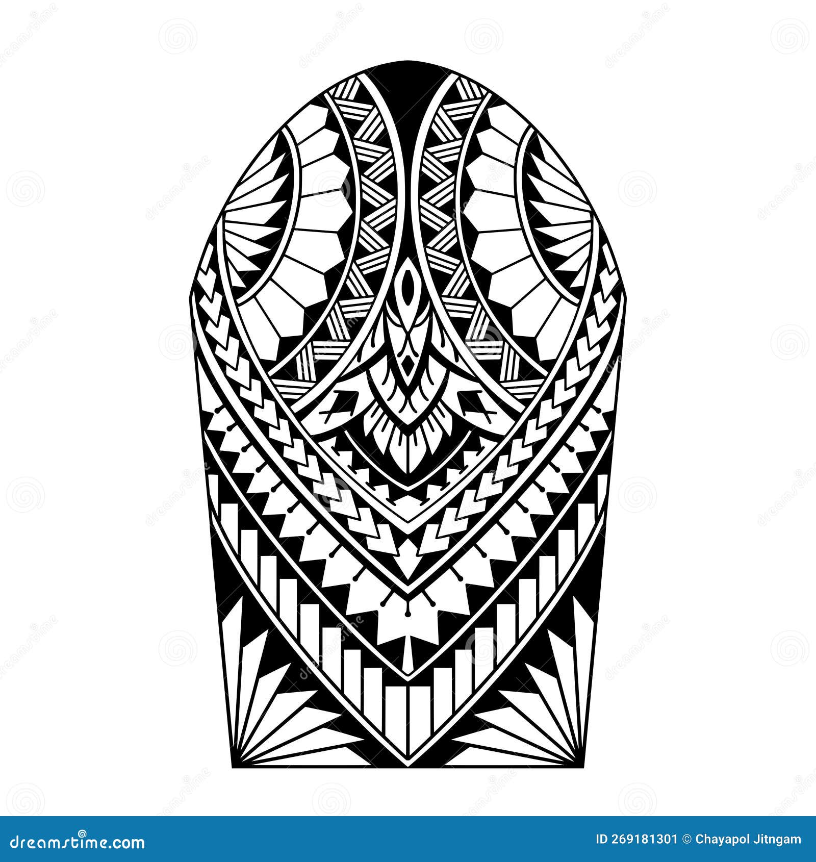 Wrap Around Arm Polynesian Tattoo Design. Pattern Aboriginal Samoan ...