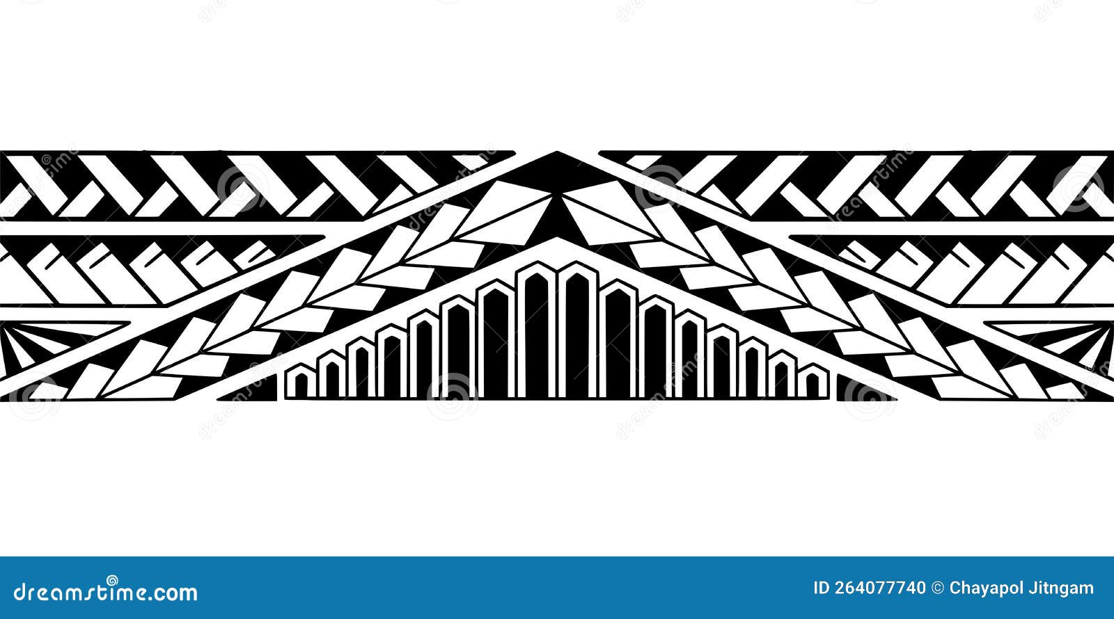 Wrap Around Arm Polynesian Tattoo Design. Pattern Aboriginal Samoan ...