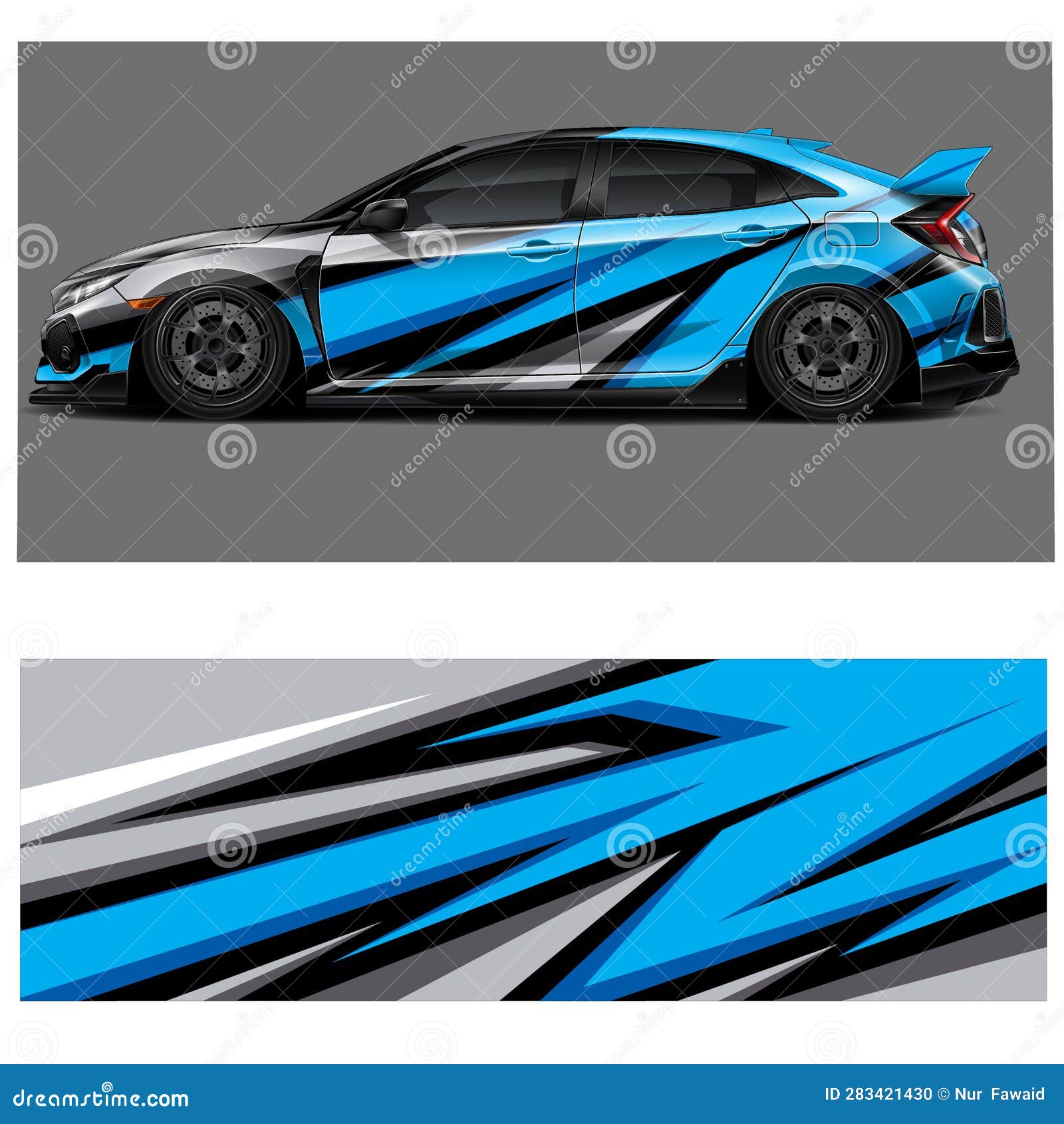 Wrap Car Design Livery Vector Abstract Vinyl Sticker Printing. Stock ...