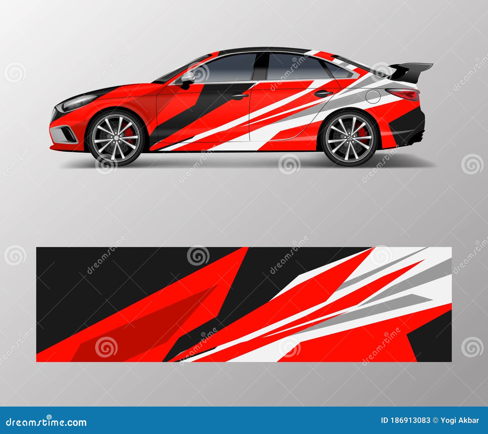 Wrap Design for Custom Sport Car. Sport Racing Car Wrap Decal and ...