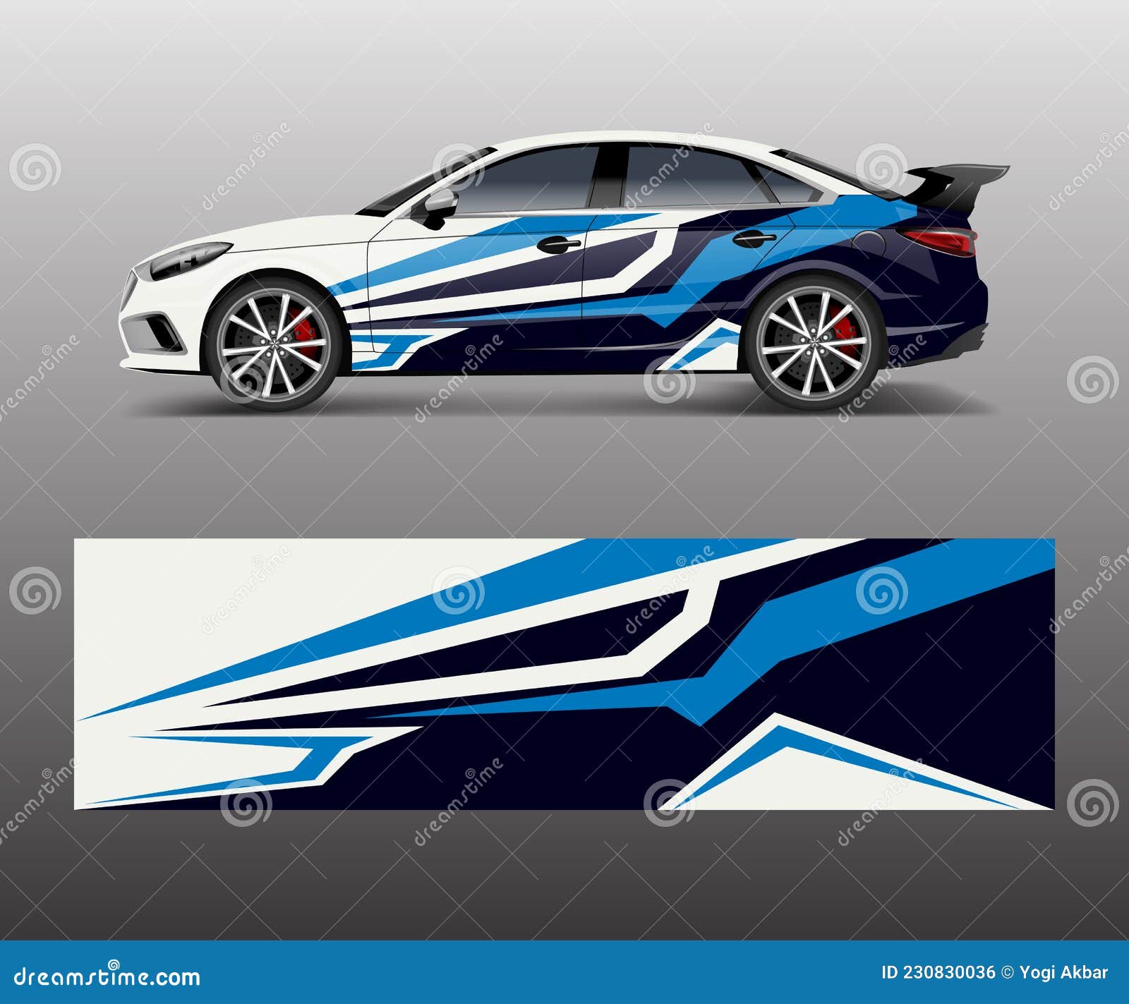 Wrap Design for Custom Sport Car. Sport Racing Car Wrap Decal and ...