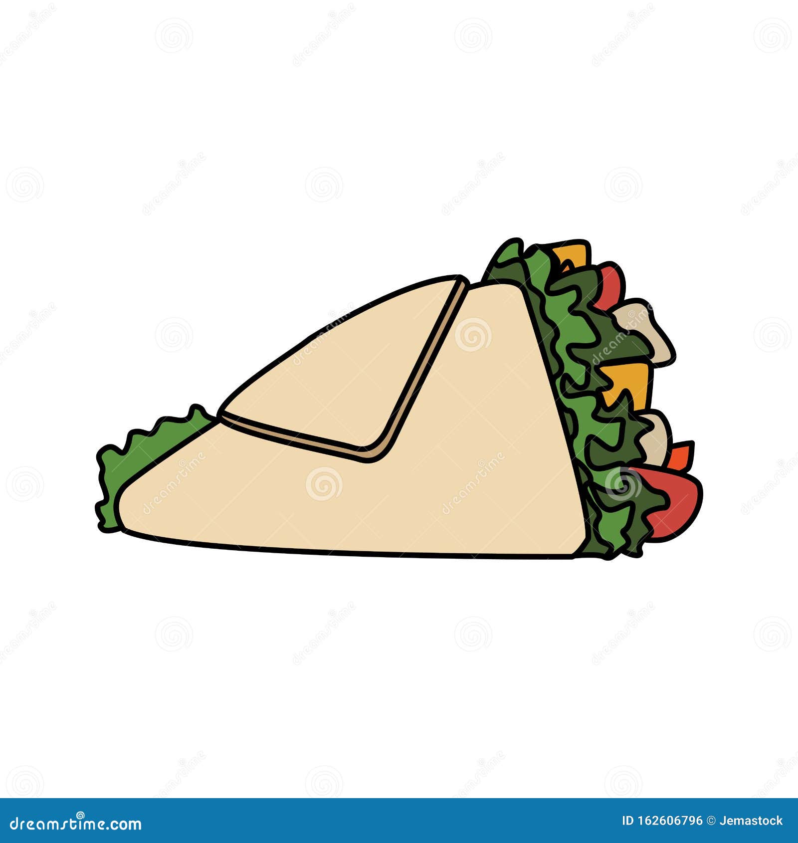 Wrap Icon, Fast Food Design Stock Vector - Illustration of cooking ...