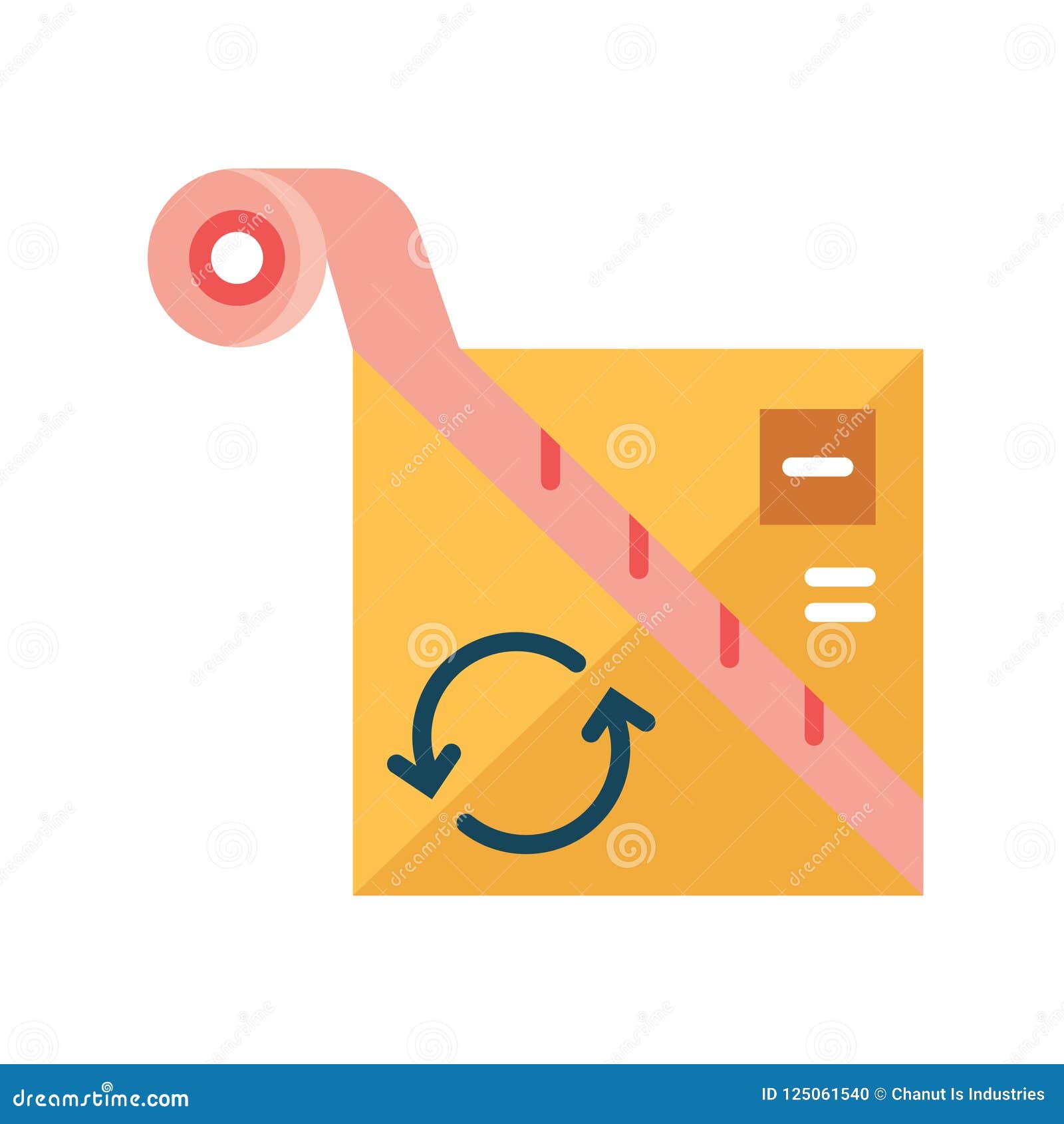 Wrap Package Flat Illustration Stock Vector - Illustration of delivery ...