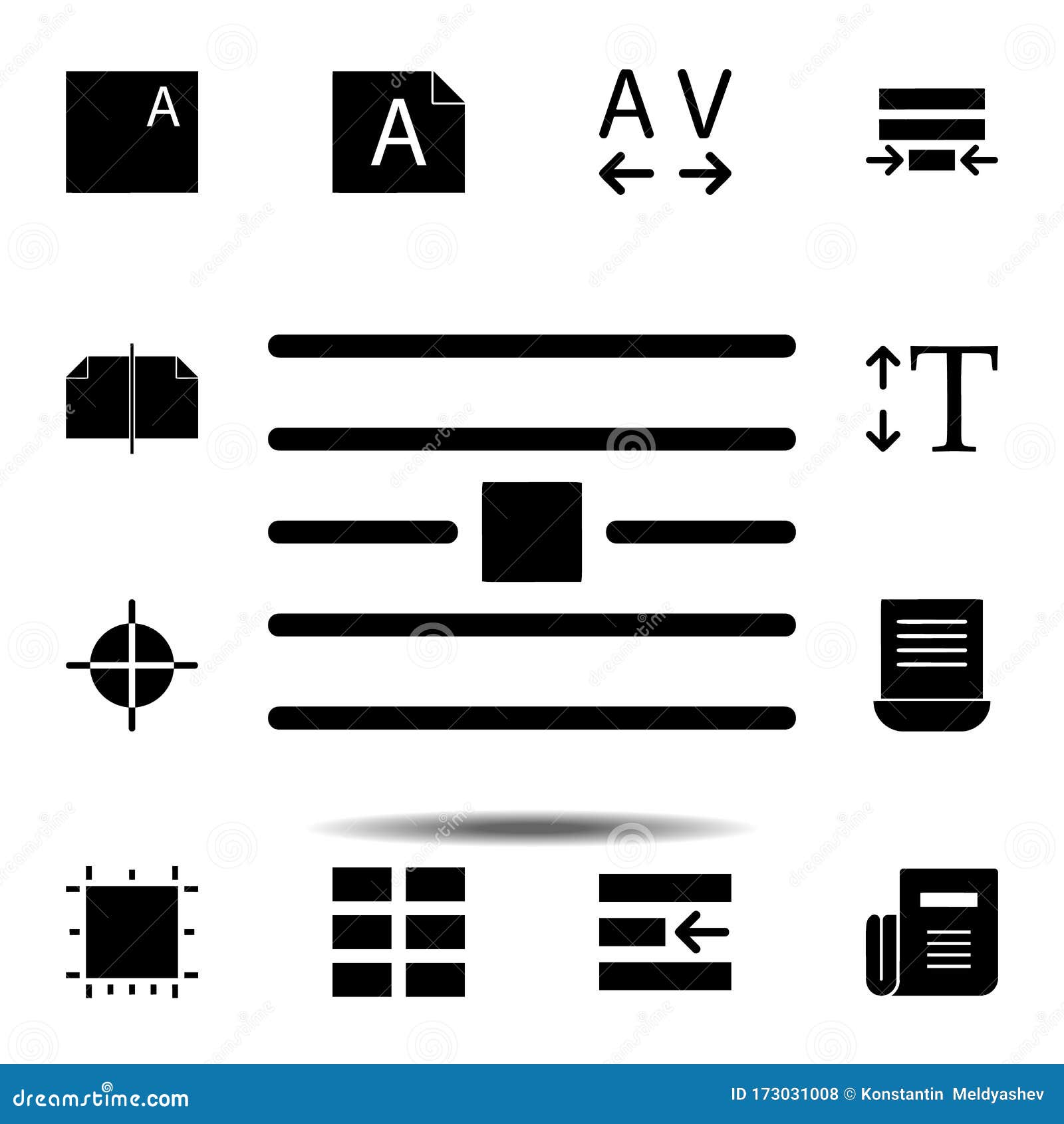 Wrap, Text Icon. Simple Glyph, Flat Vector of Text Editor Set Icons for ...