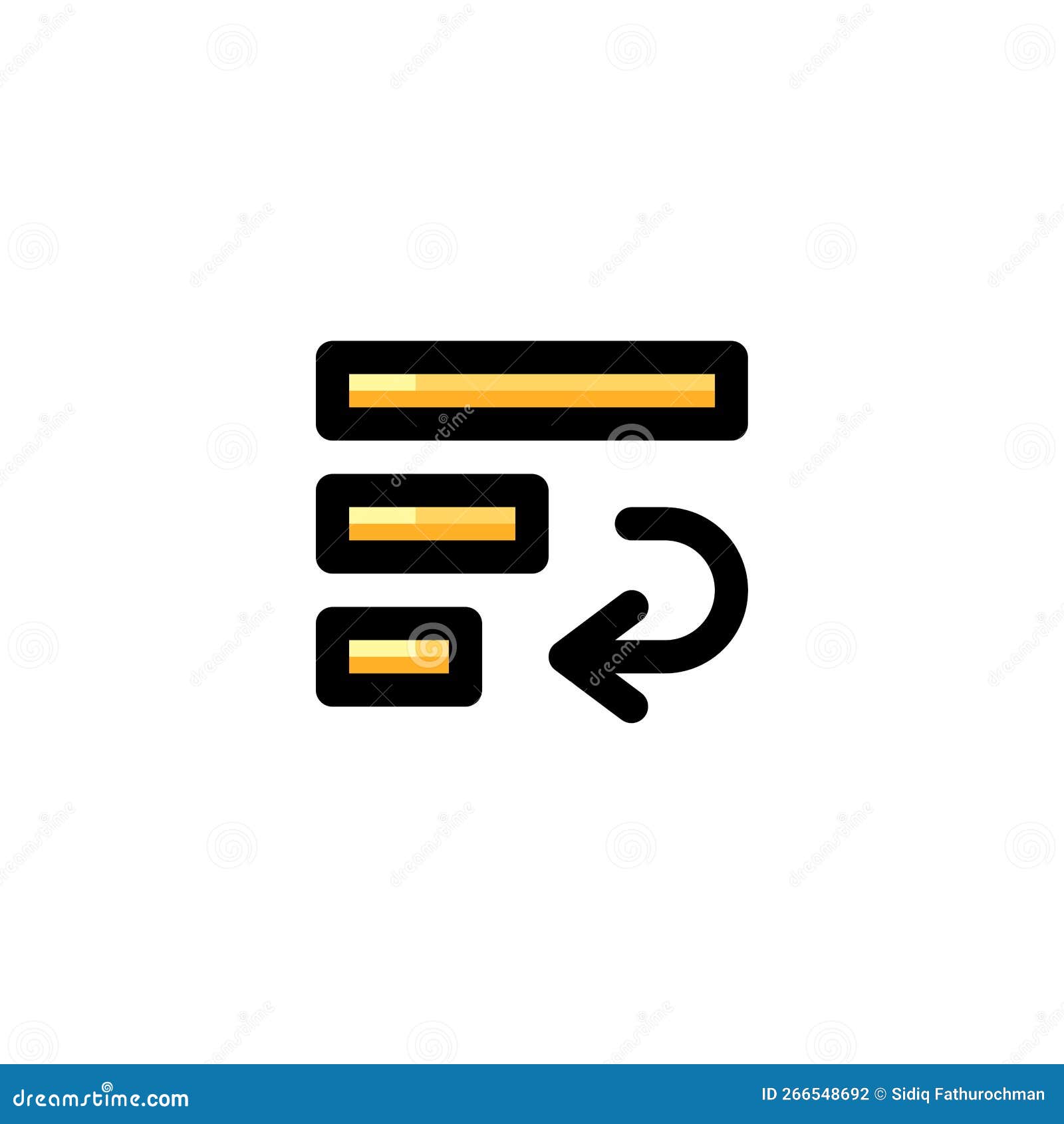 Wrap Text Icon stock vector. Illustration of page, poster - 266548692