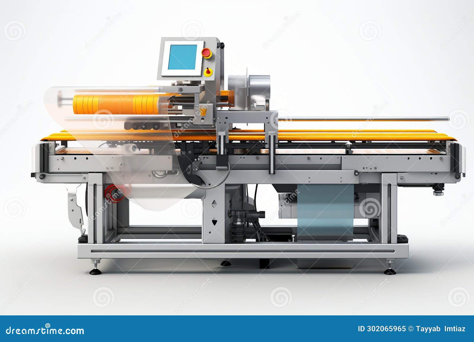 Wraparound Labeling Machine Isolated on Transparent Background. Stock ...
