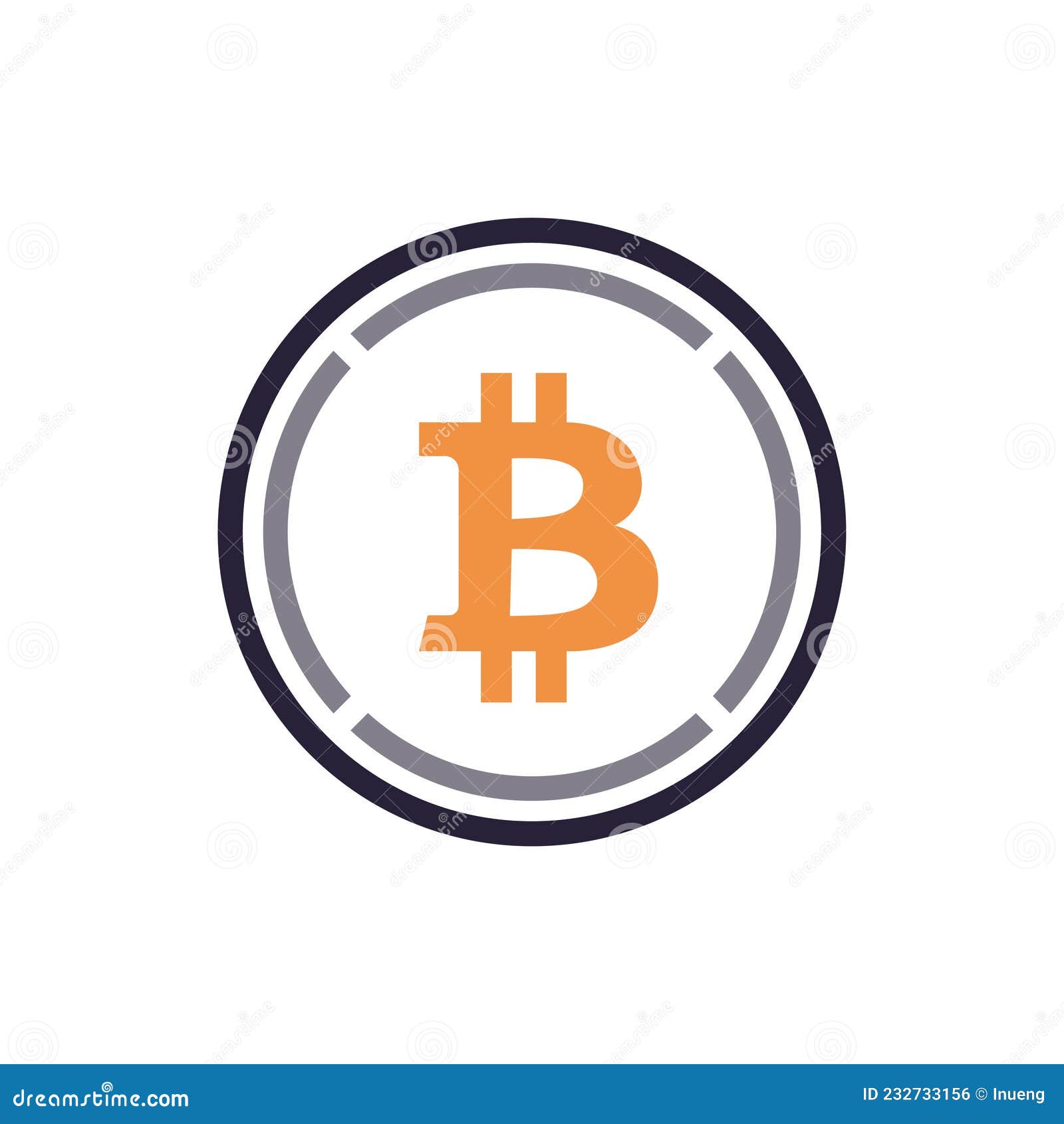 Wrapped Bitcoin WBTC Token Symbol Cryptocurrency Logo Isolated on White ...