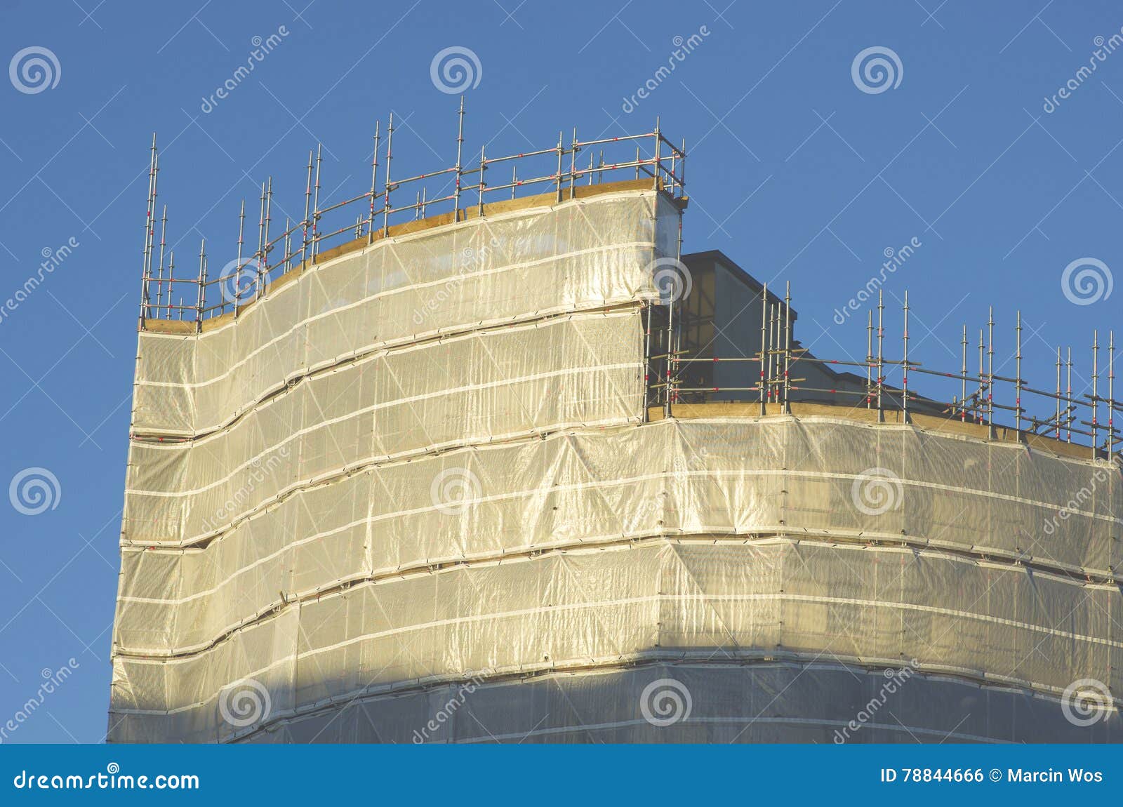 Wrapped Building, Scaffolding Manchester UK England Stock Photo - Image ...