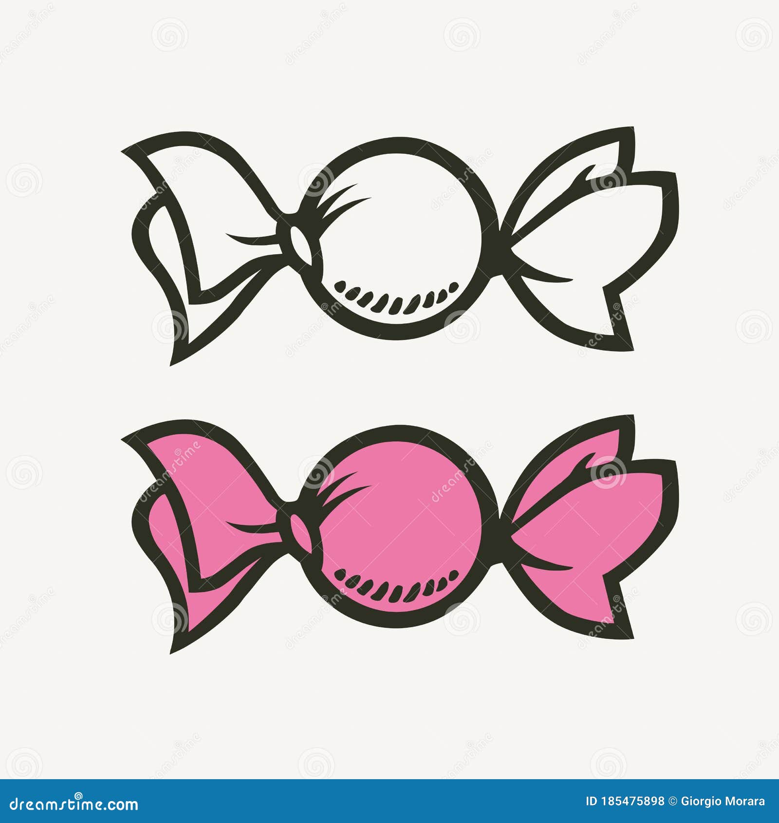 Wrapped Candy Icon - Vector Illustration Stock Vector - Illustration of ...