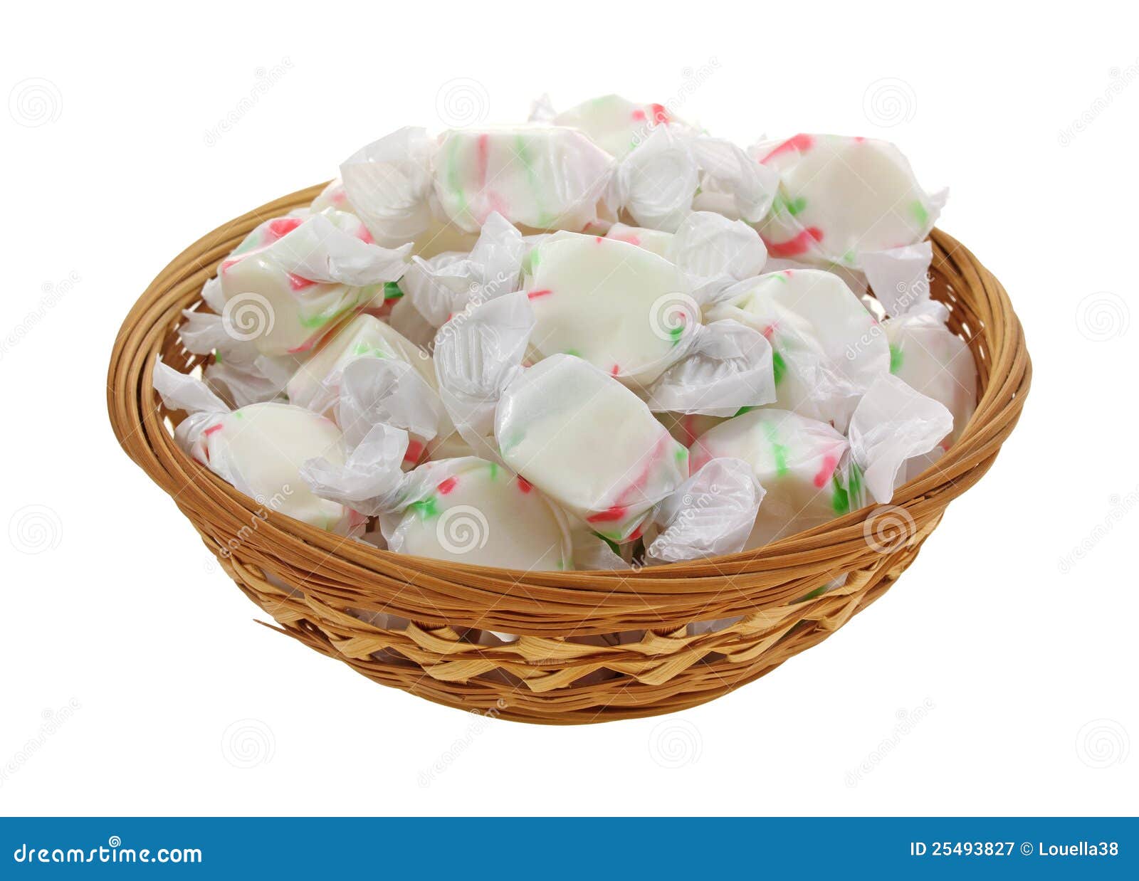 Wrapped Chewy Sweet Candy in Basket Stock Image - Image of sweet, candy ...