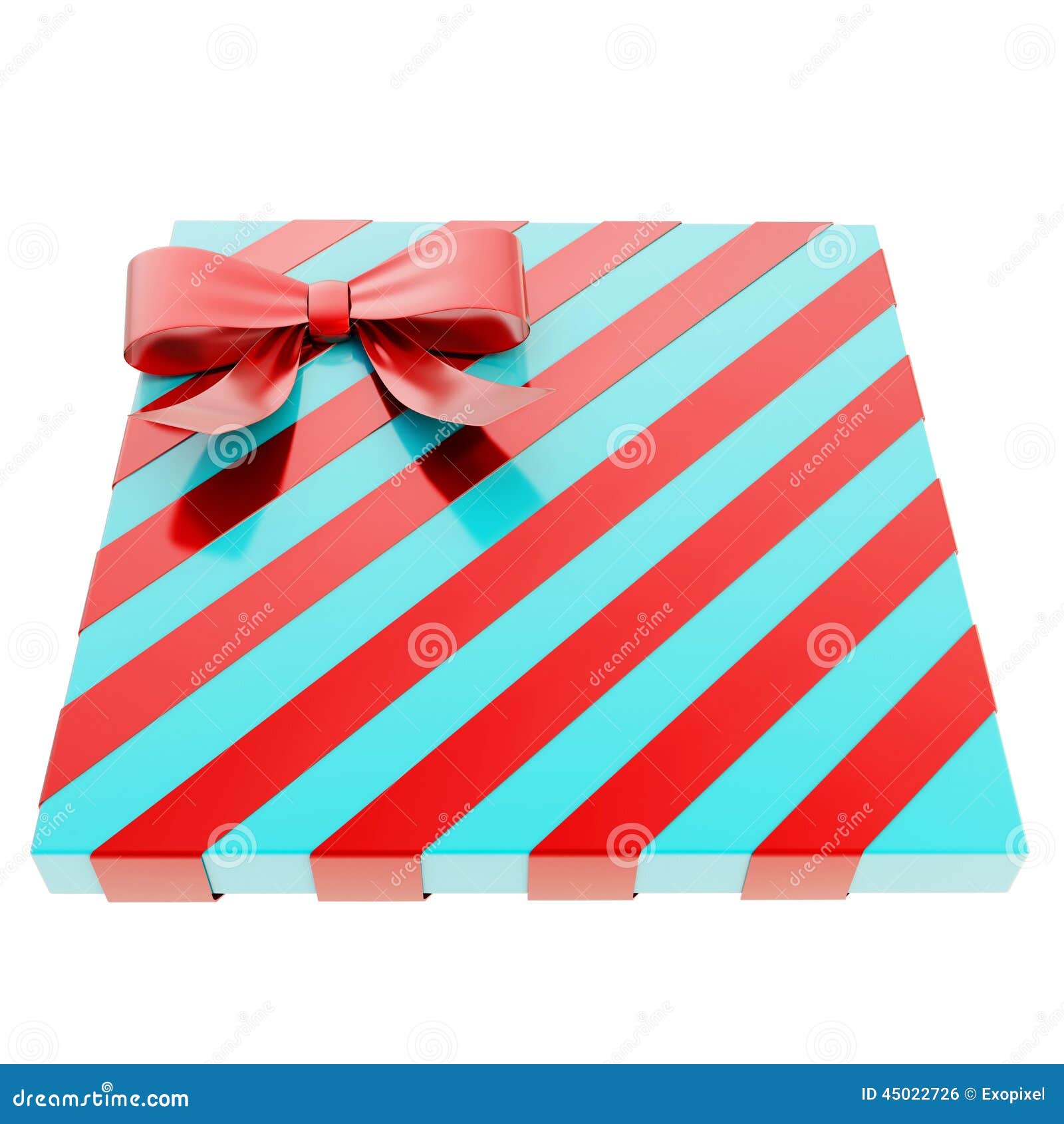 Wrapped Gift Box with a Bow and Ribbon Stock Illustration ...