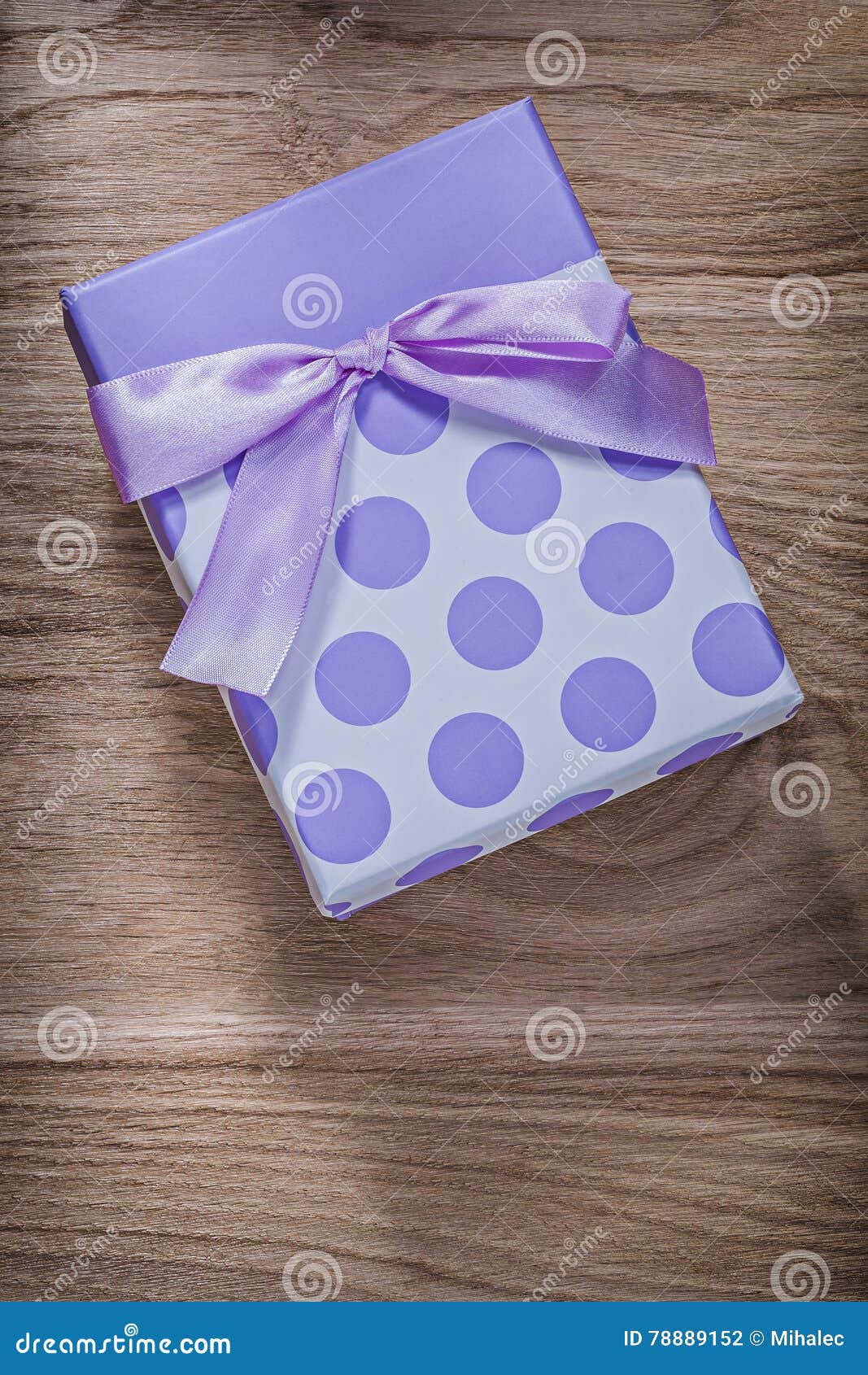 Wrapped Gift Box with Tape on Wooden Board Celebrations Concept Stock ...