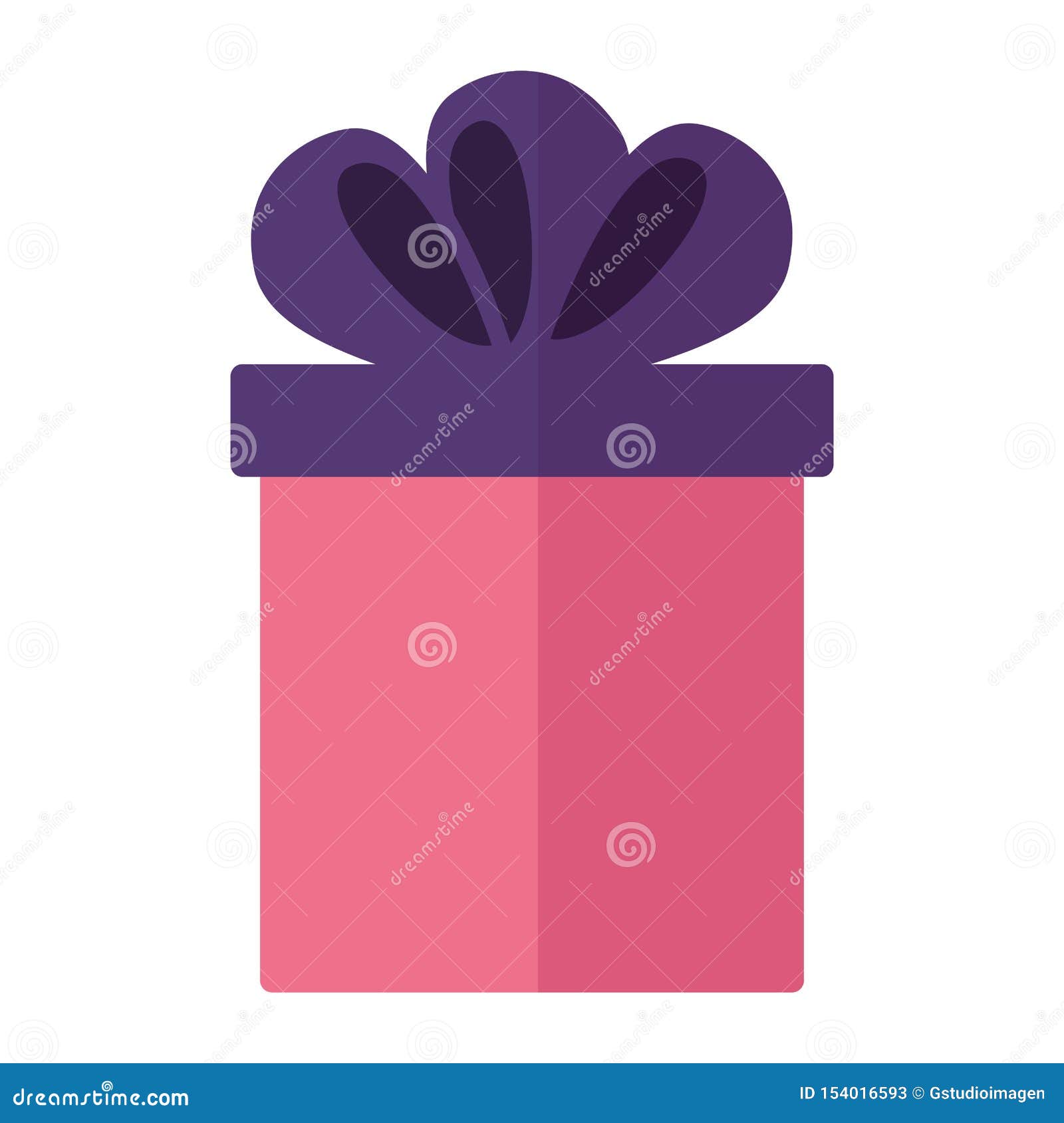 Wrapped Gift Box on White Background Stock Illustration - Illustration ...